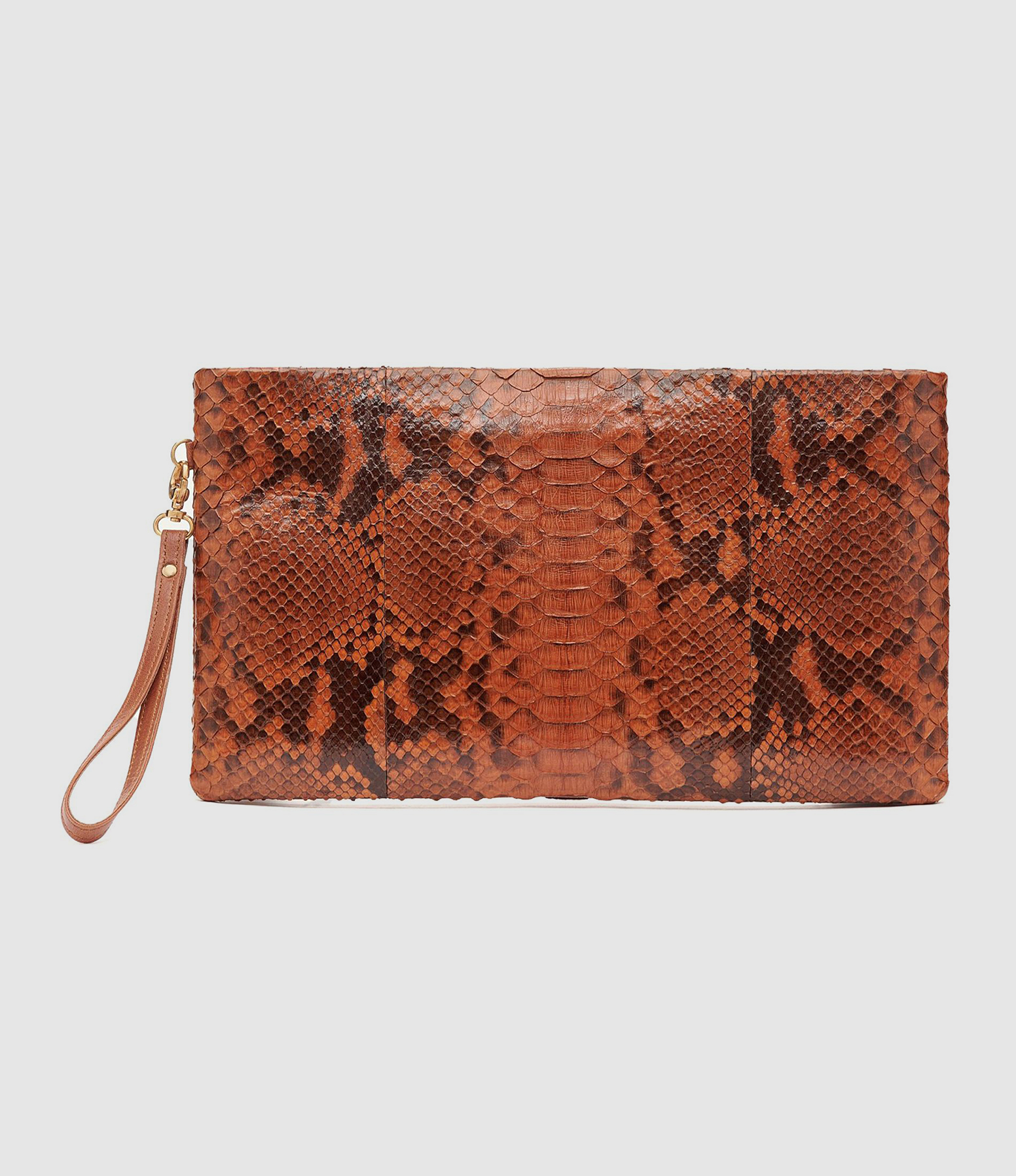 CLARIS - Pochette Lou Python Moka