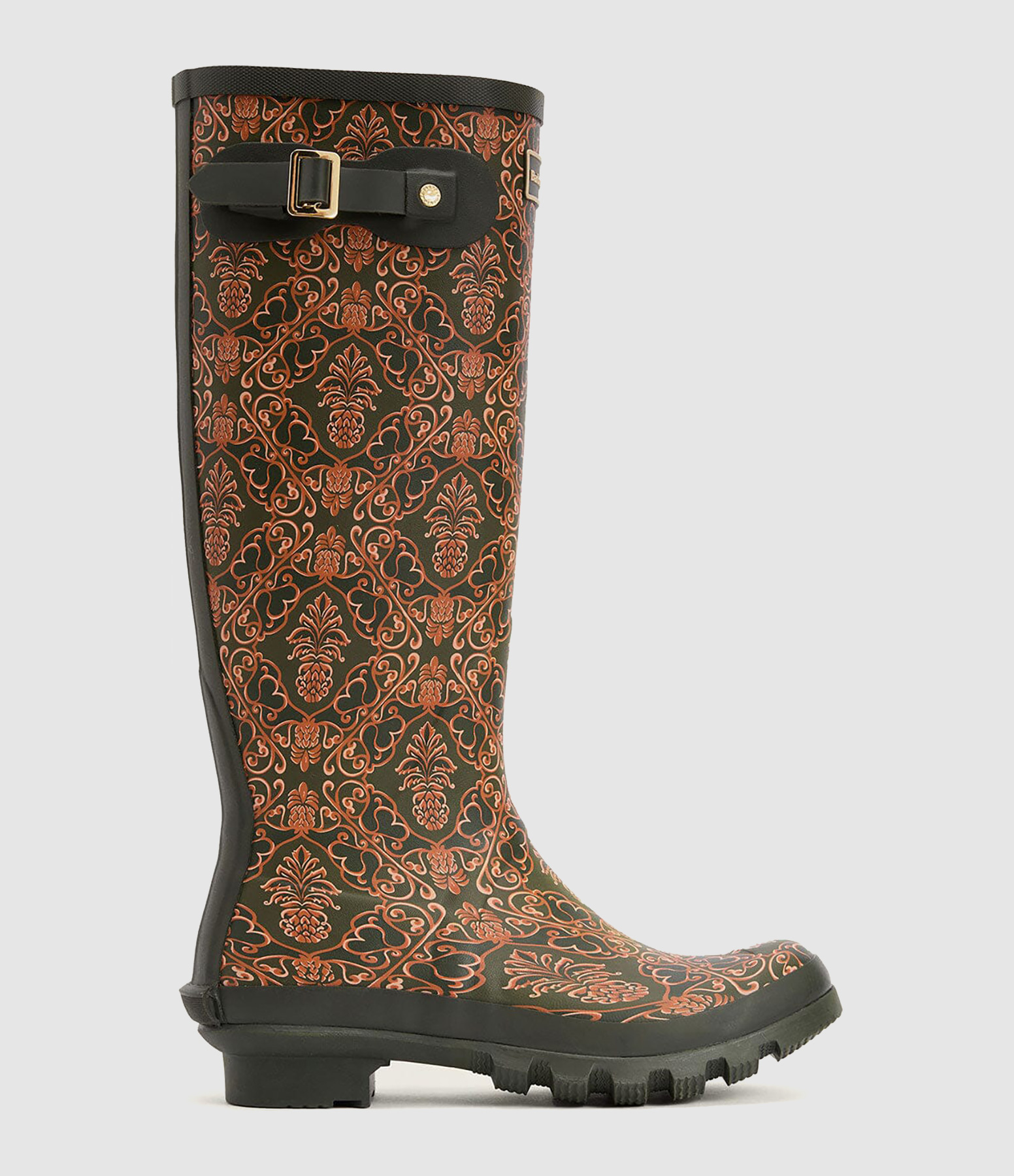 BARBOUR - Bottines Cami Wellington Pineapple Print, Collaboration ...