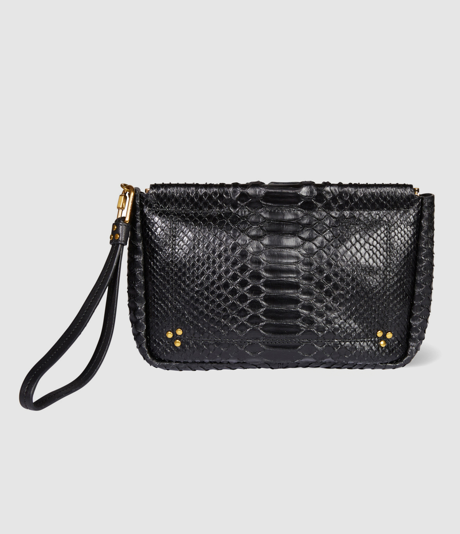 JEROME DREYFUSS - Pochette Clap L Python Noir