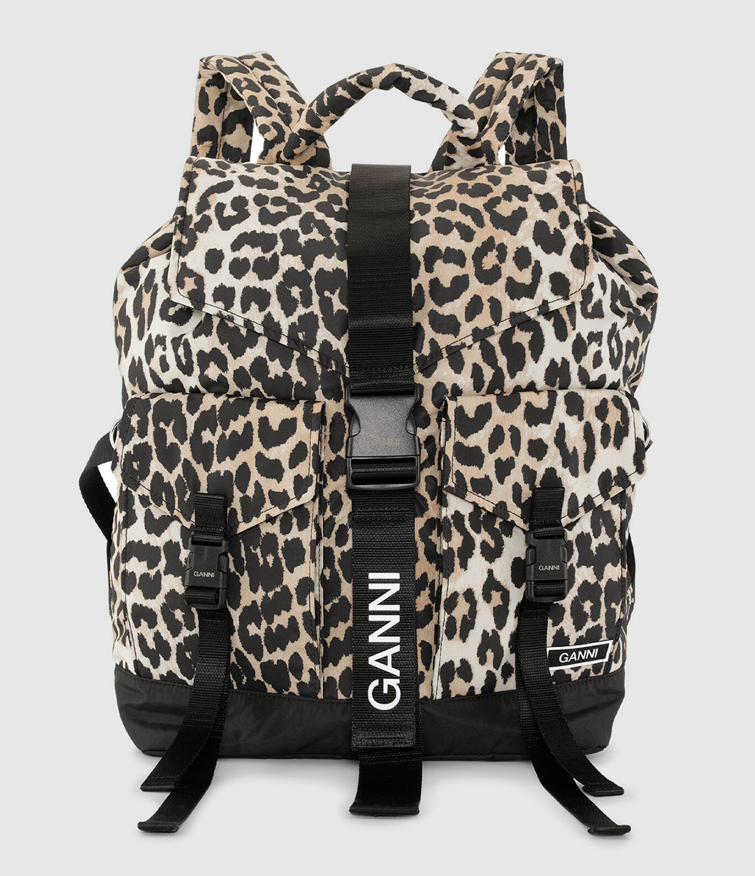 GANNI - Sac à Dos Recycled Tech Backpack Leopard