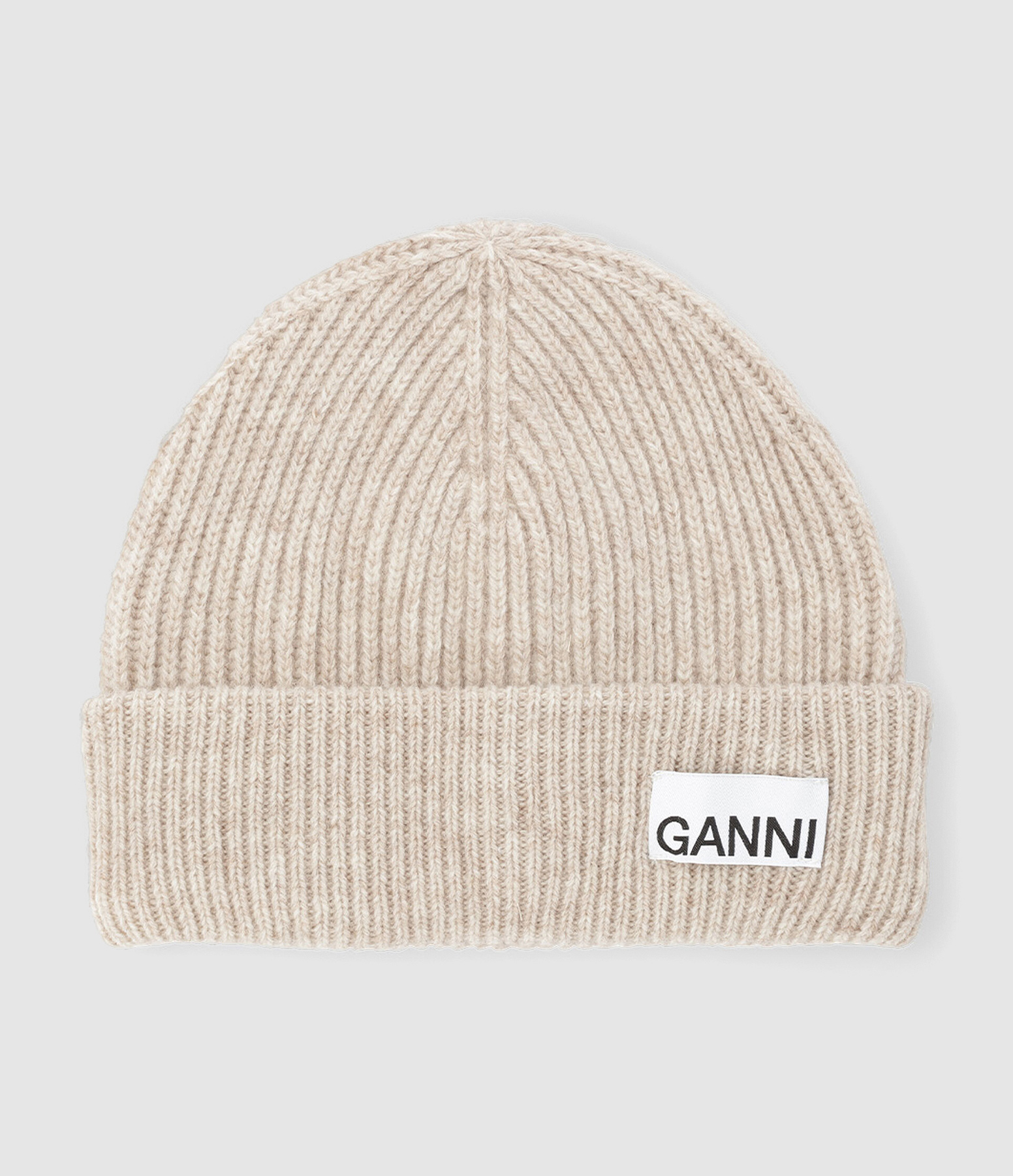 GANNI - Bonnet Light Structured Rib Knit Brazilian Sand