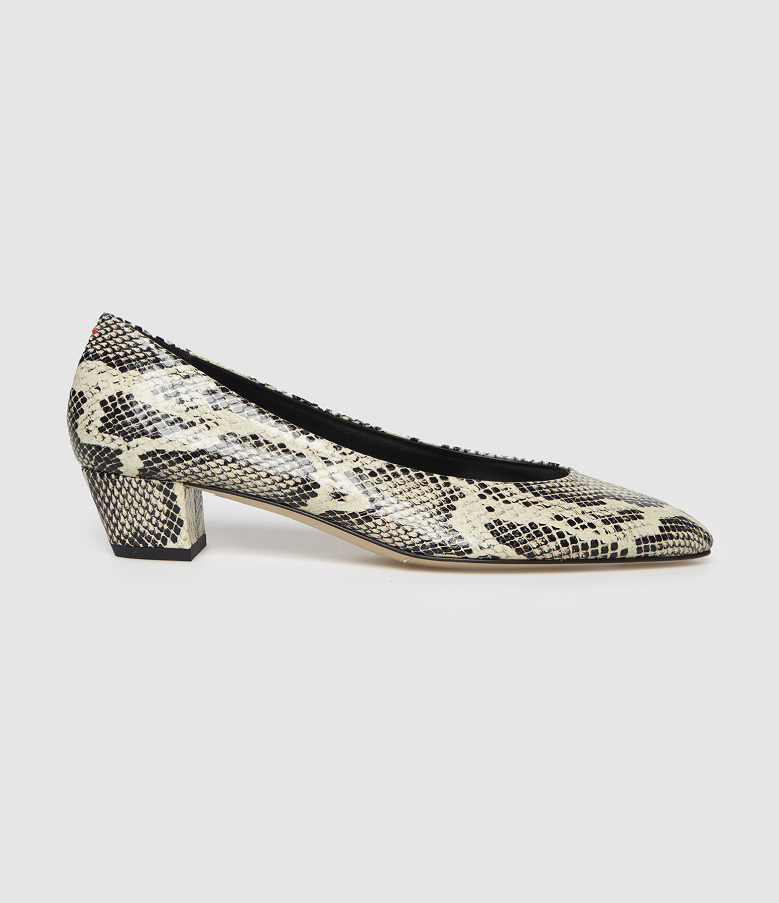 AEYDE - Ballerines Helia Snake Print Calf Leather Creamy