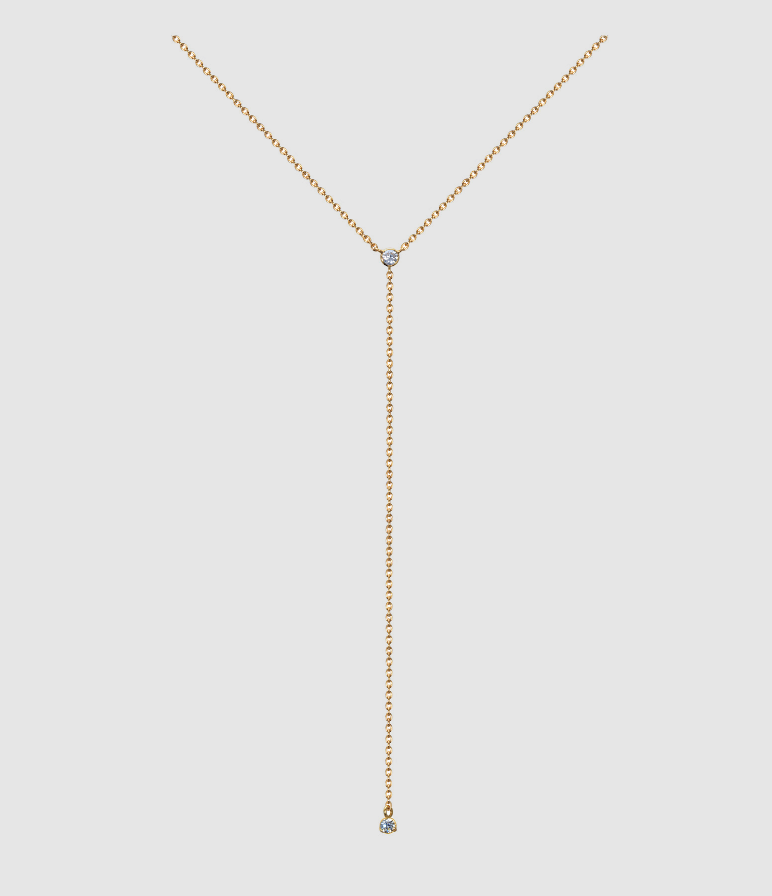 Collier Y Forçat Ronde Or et Diamants - AND PARIS