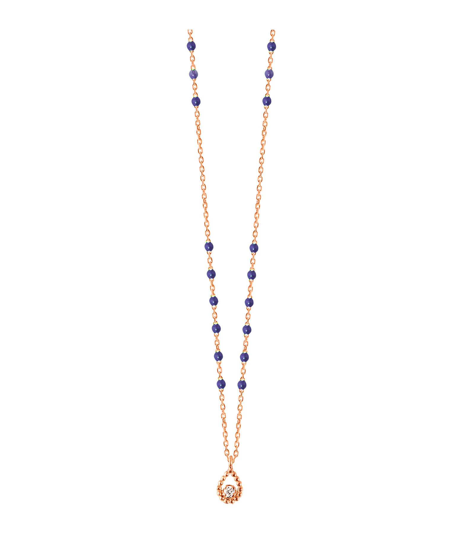 GIGI CLOZEAU - Collier Mini Perles Résine Poire Or