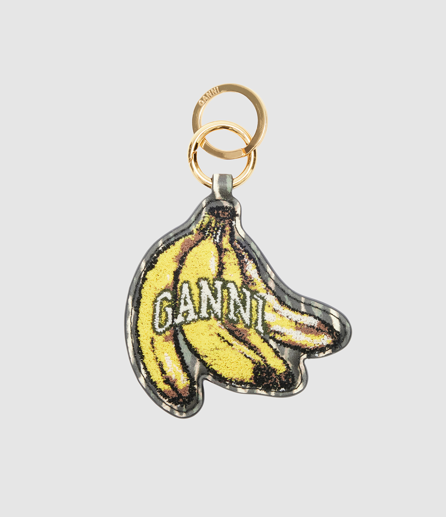GANNI - Porte clés Banana Keyring Black