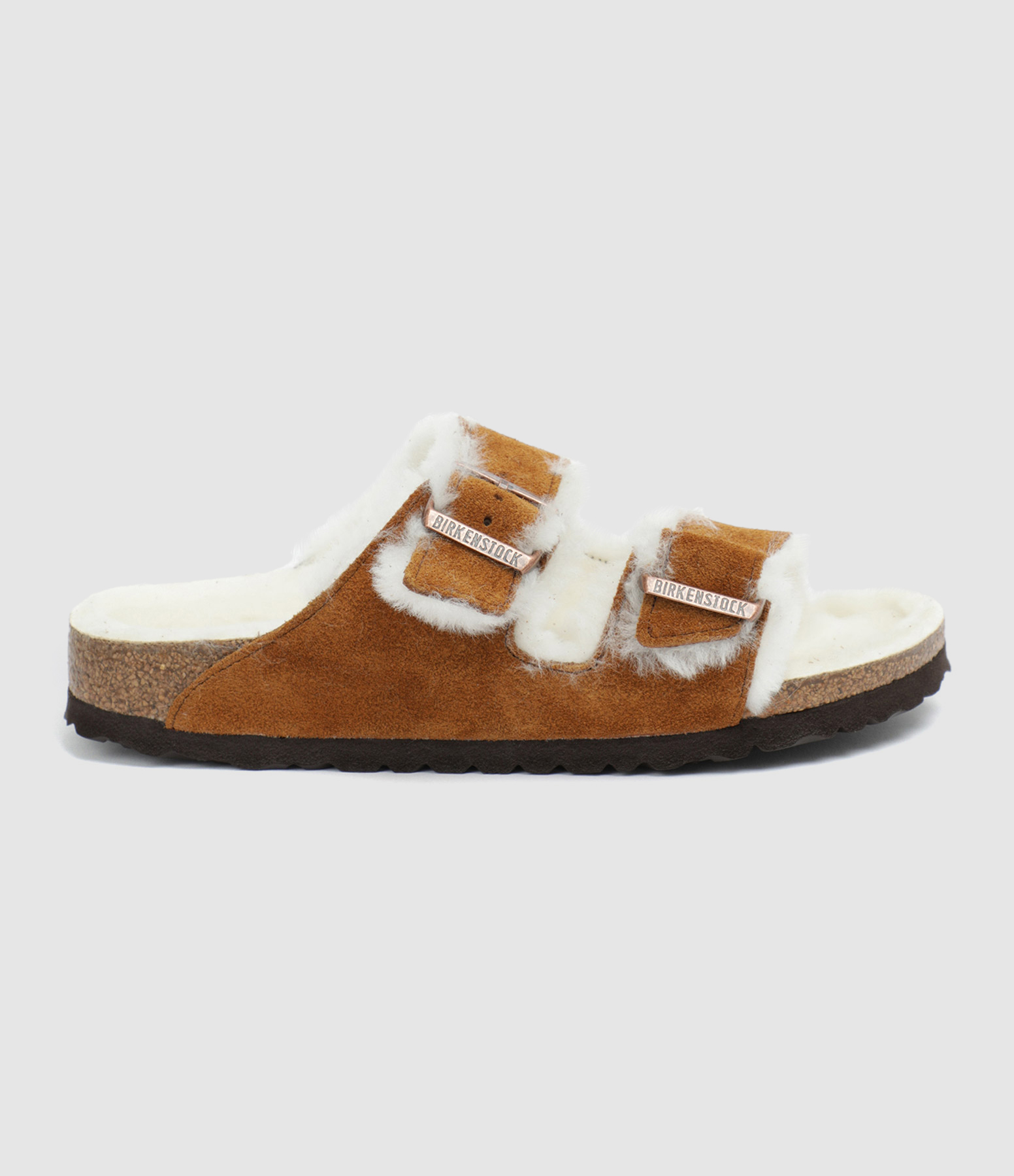 BIRKENSTOCK - Mules Arizona Fourrure Cuir Mink