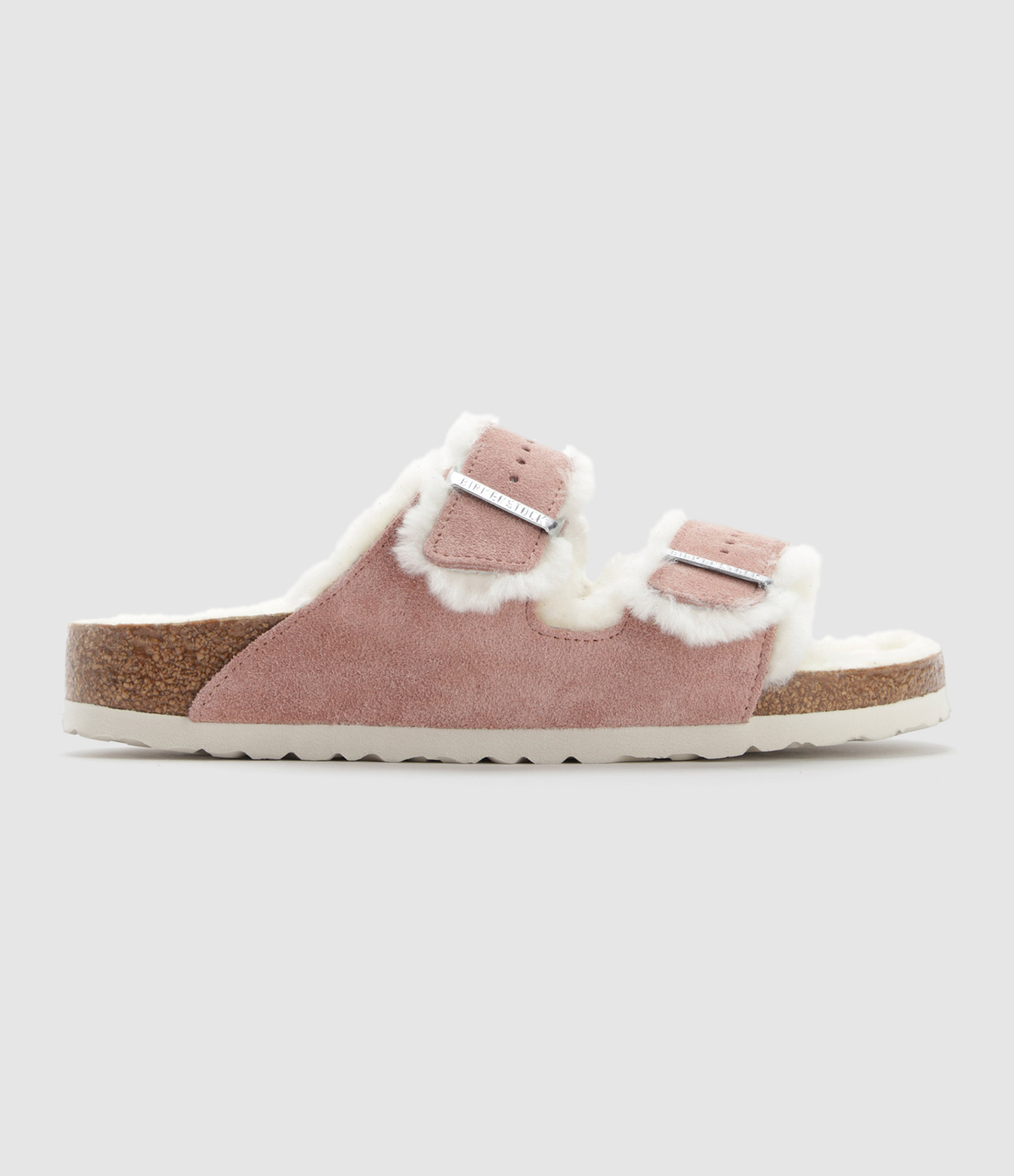 BIRKENSTOCK - Mules Arizona Fourrure Cuir Pink Clay
