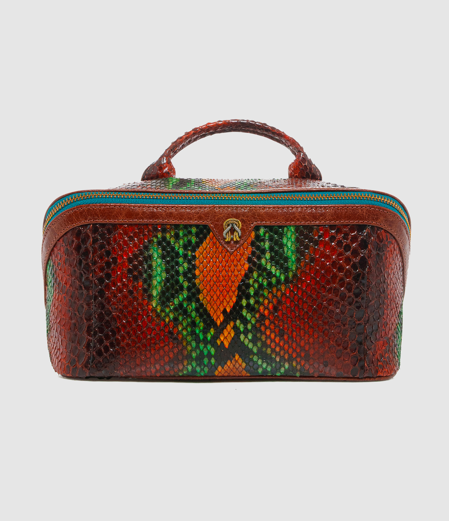 CLARIS VIROT - Trousse Python Charlotte Oasis