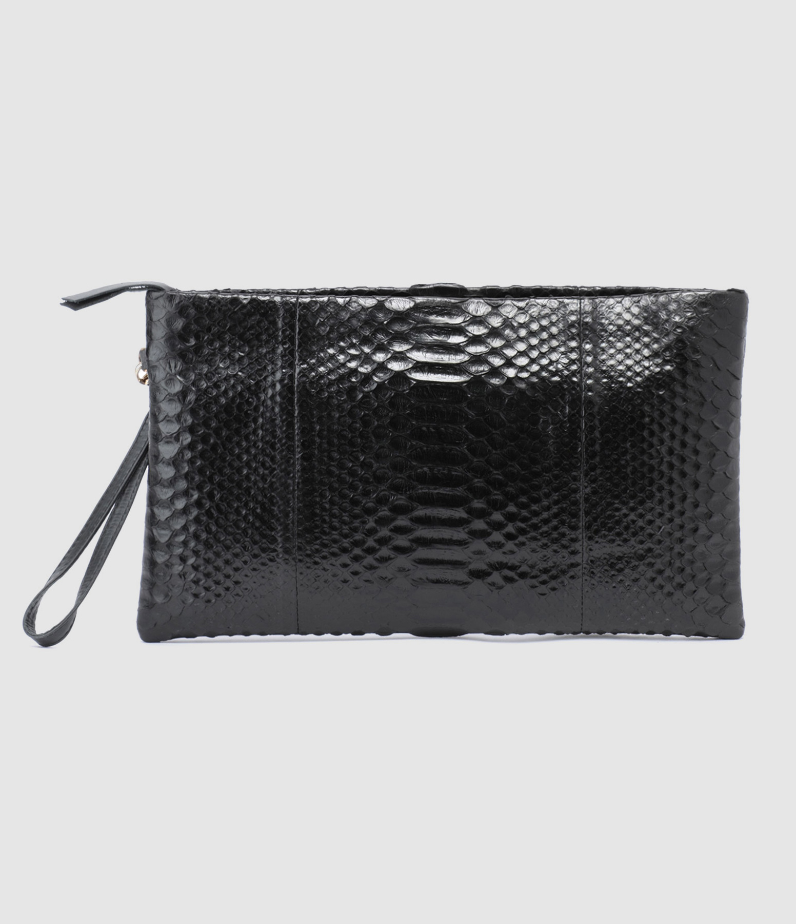 CLARIS VIROT - Pochette Big Lou Python Noir