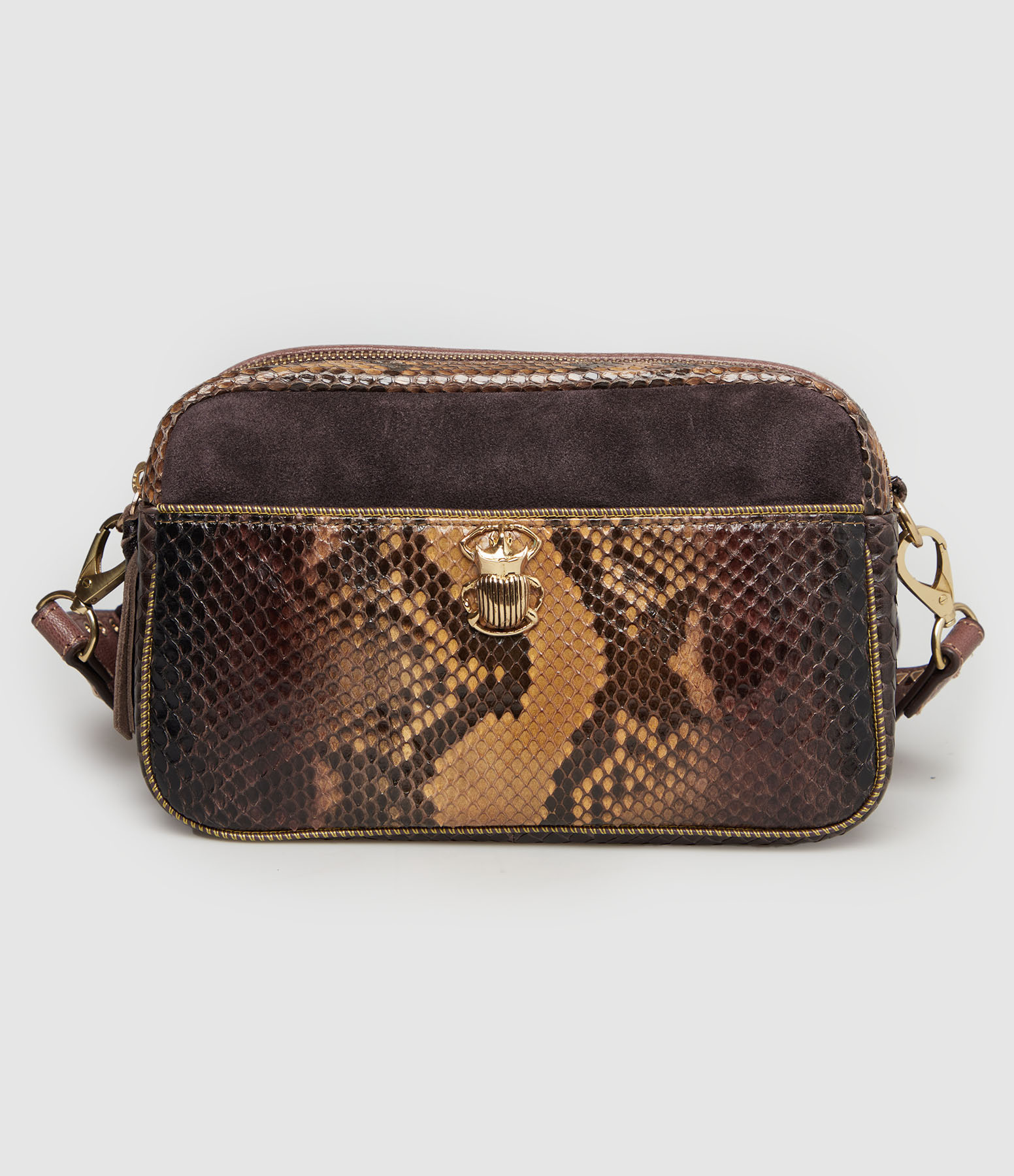 CLARIS VIROT - Sac Python Lily Oeil de Tigre