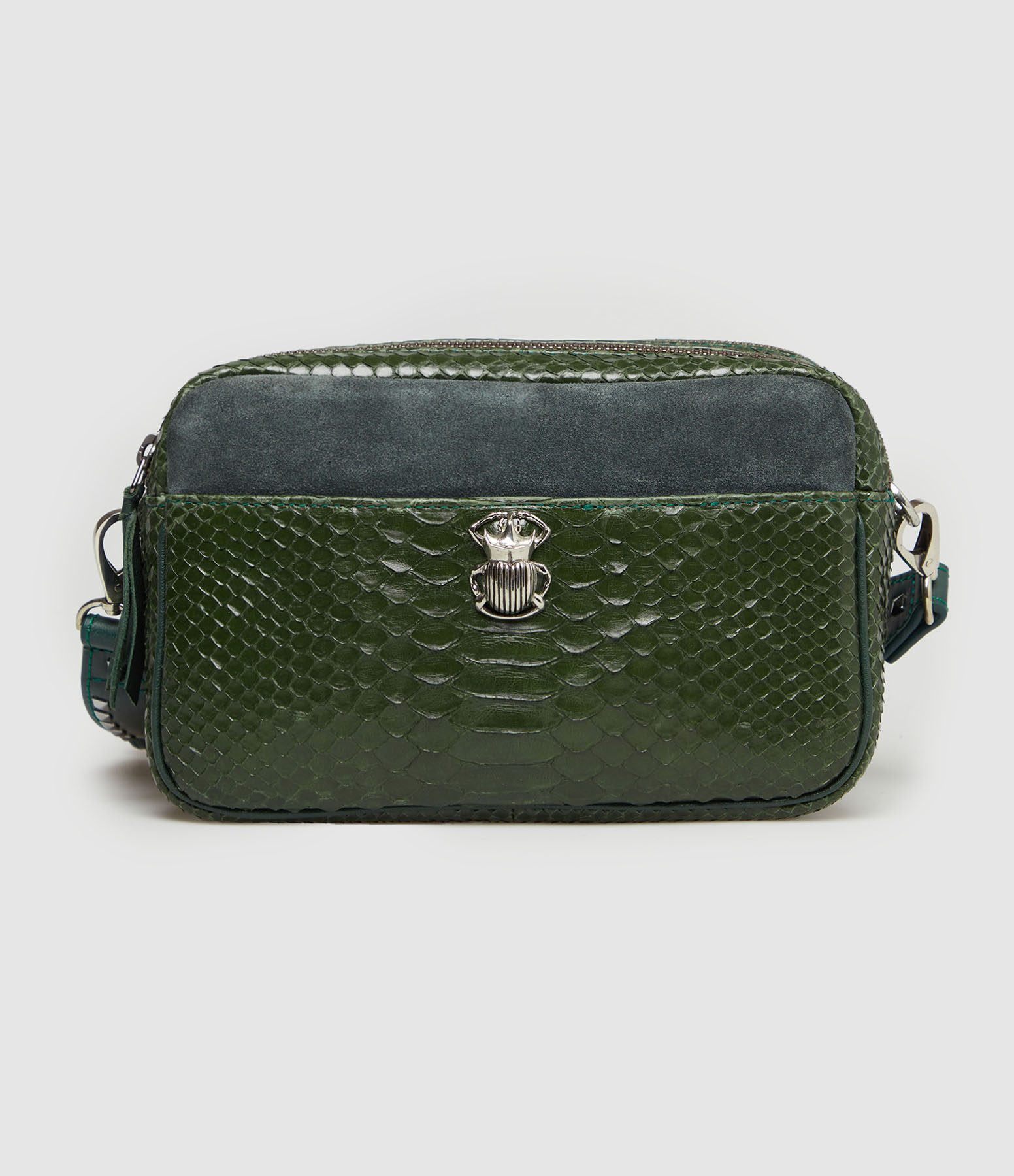 CLARIS VIROT - Sac Python Lily Vert Bronze