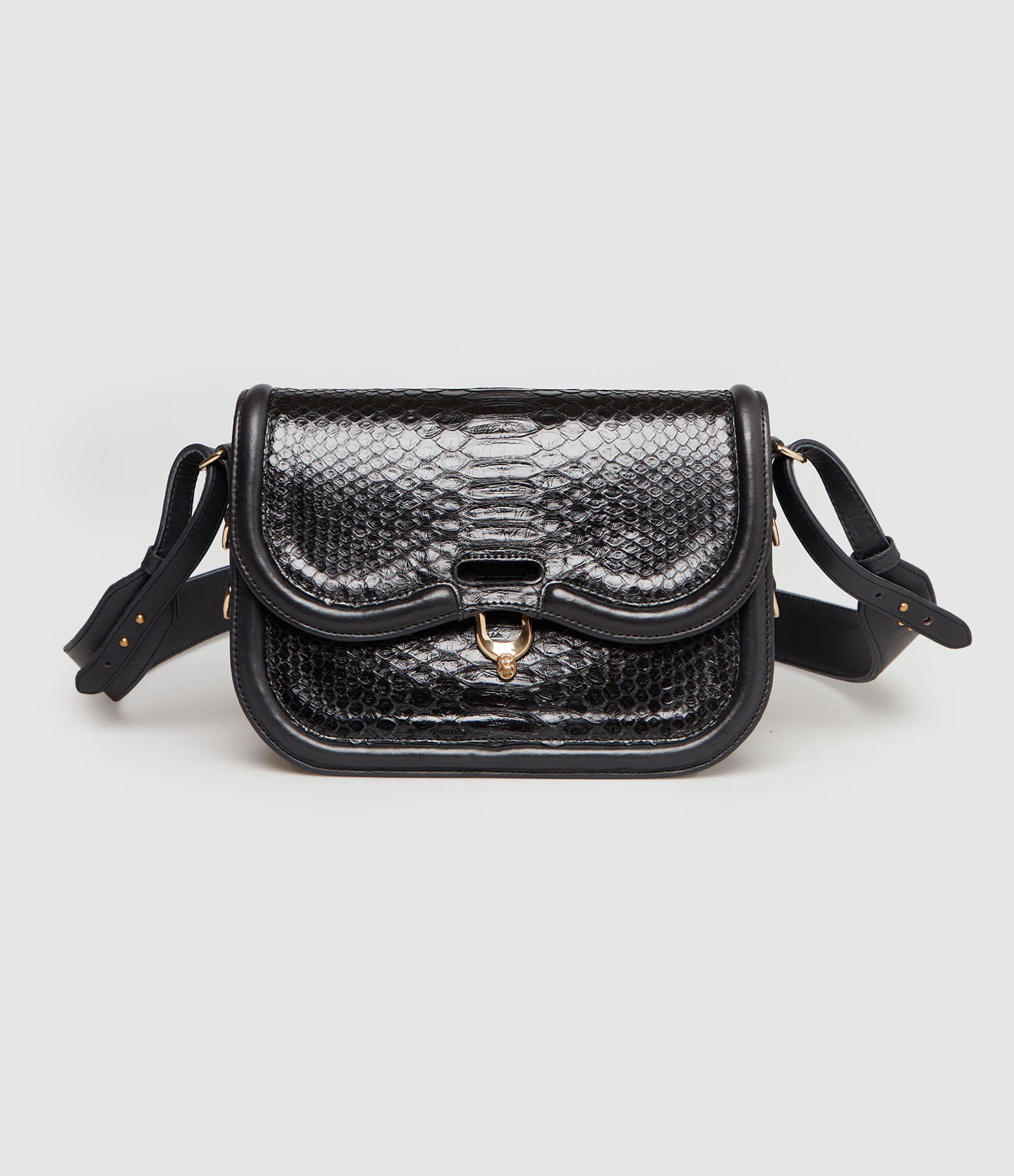 CLARIS VIROT - Sac Python Manon Noir