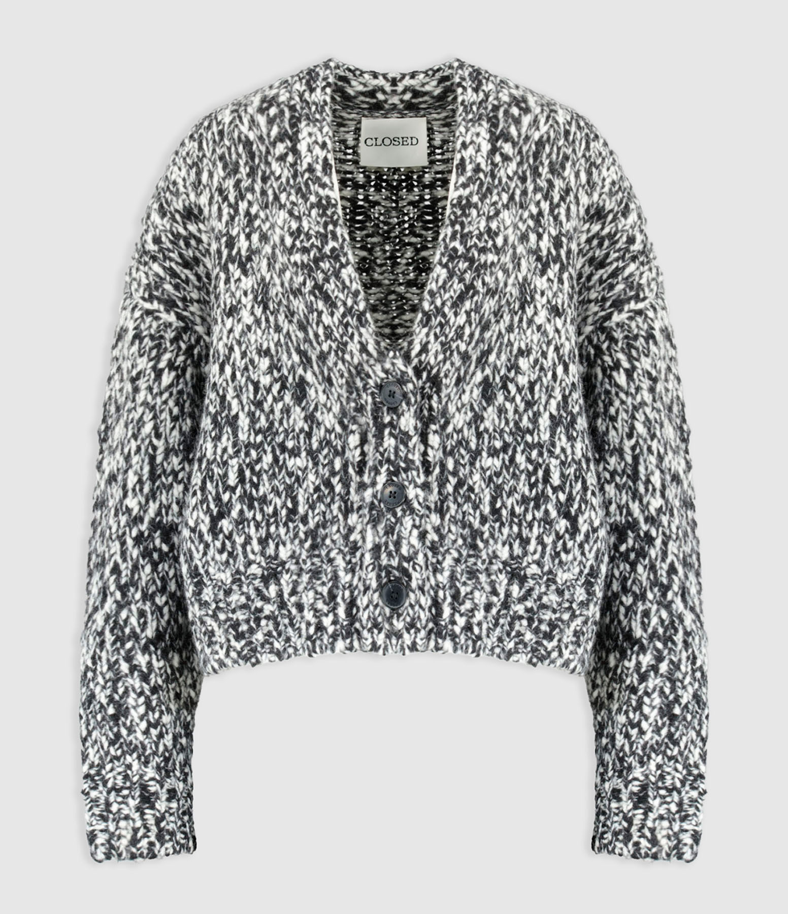 CLOSED - Cardigan Boxy Black