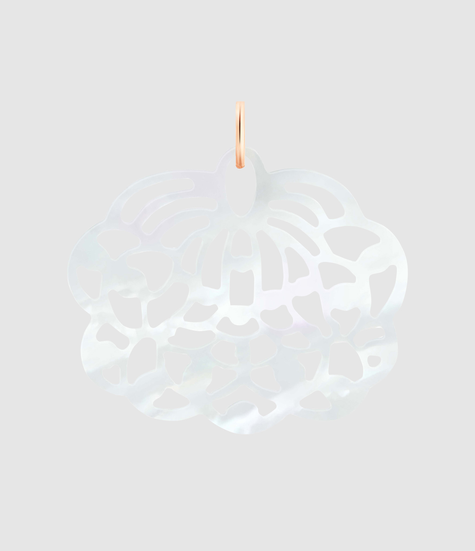 GINETTE NY - Pendentif Lotus Nacre Blanche Or Rose