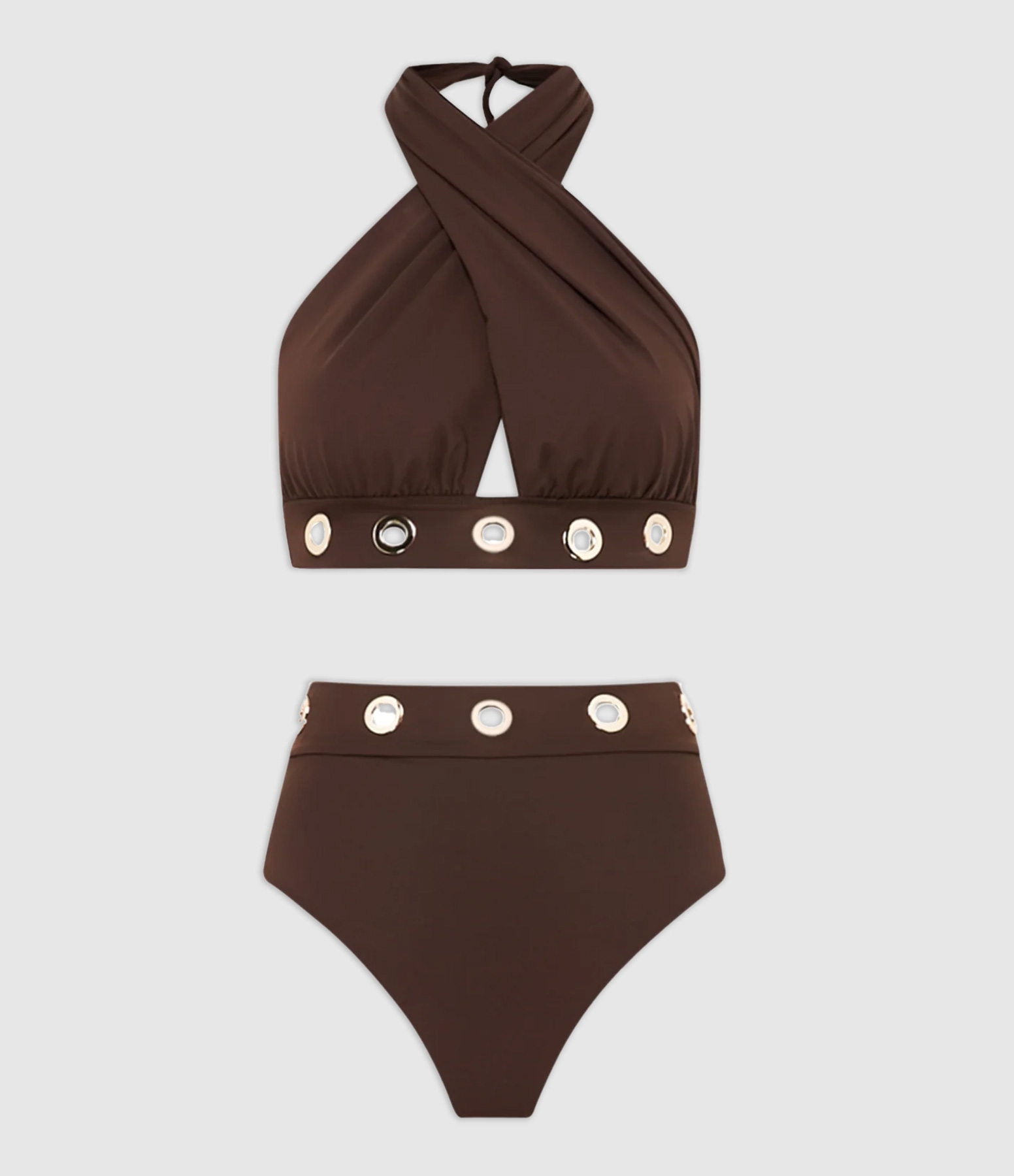 MAIÔ PARIS - Maillot de Bain Bikini Déesse Marron Chocolat