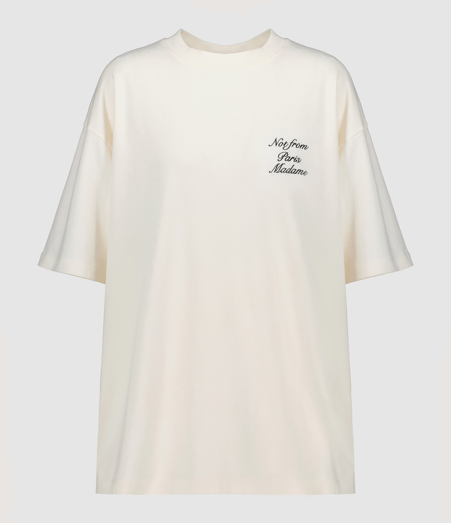 DRÔLE DE MONSIEUR - Tee-Shirt Slogan Cursive Crème