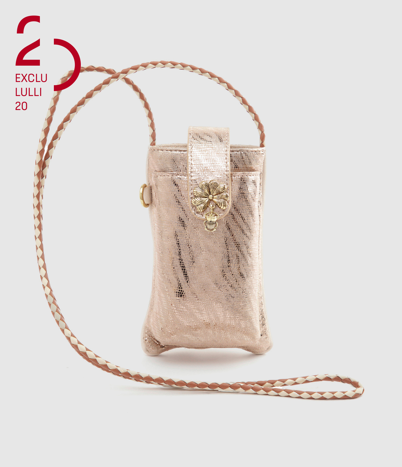 CLARIS VIROT - Porte-téléphone Double Marcus Cuir Doré, Exclusivité 20 ...