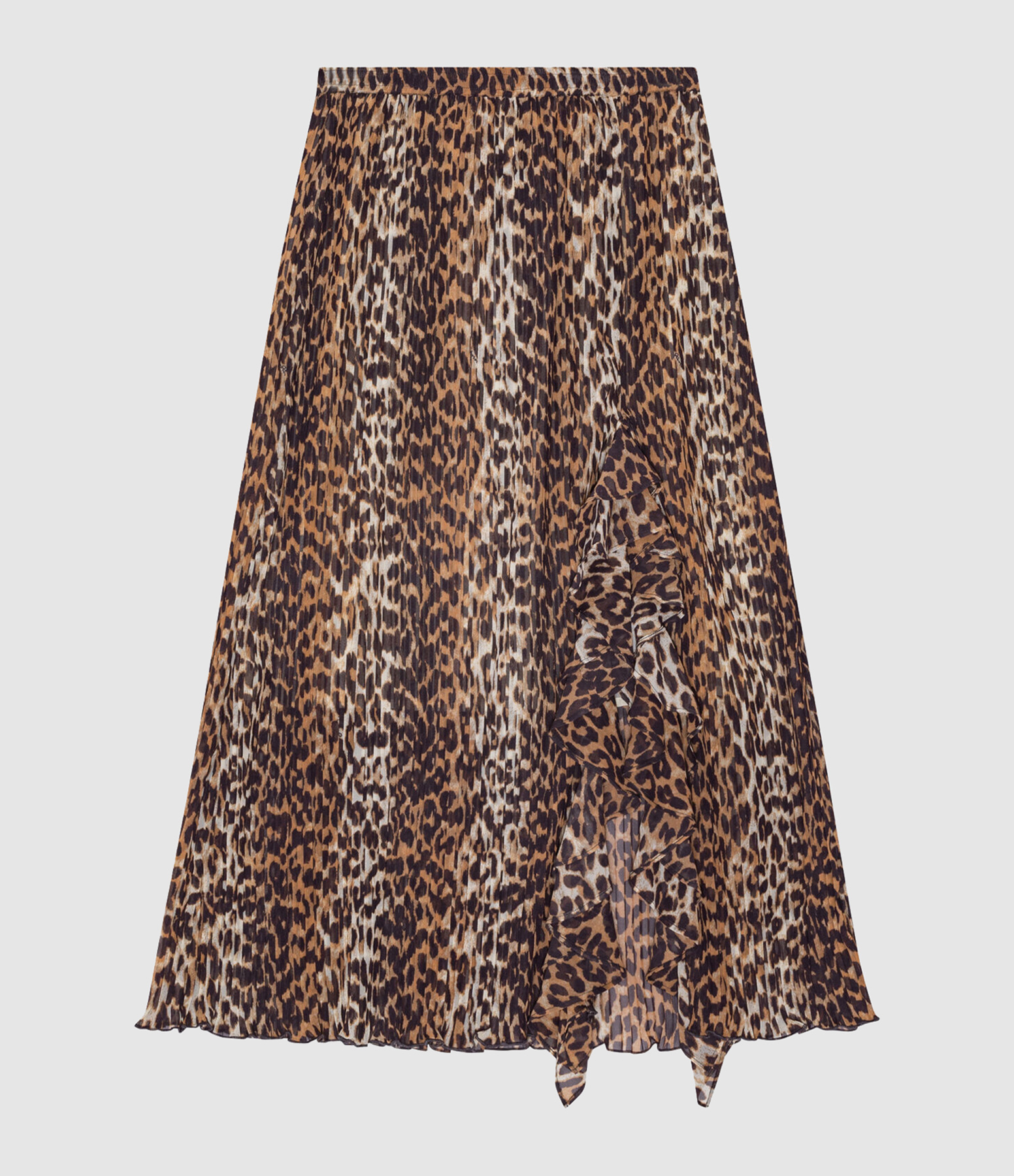 GANNI - Chemise Georgette Leopard