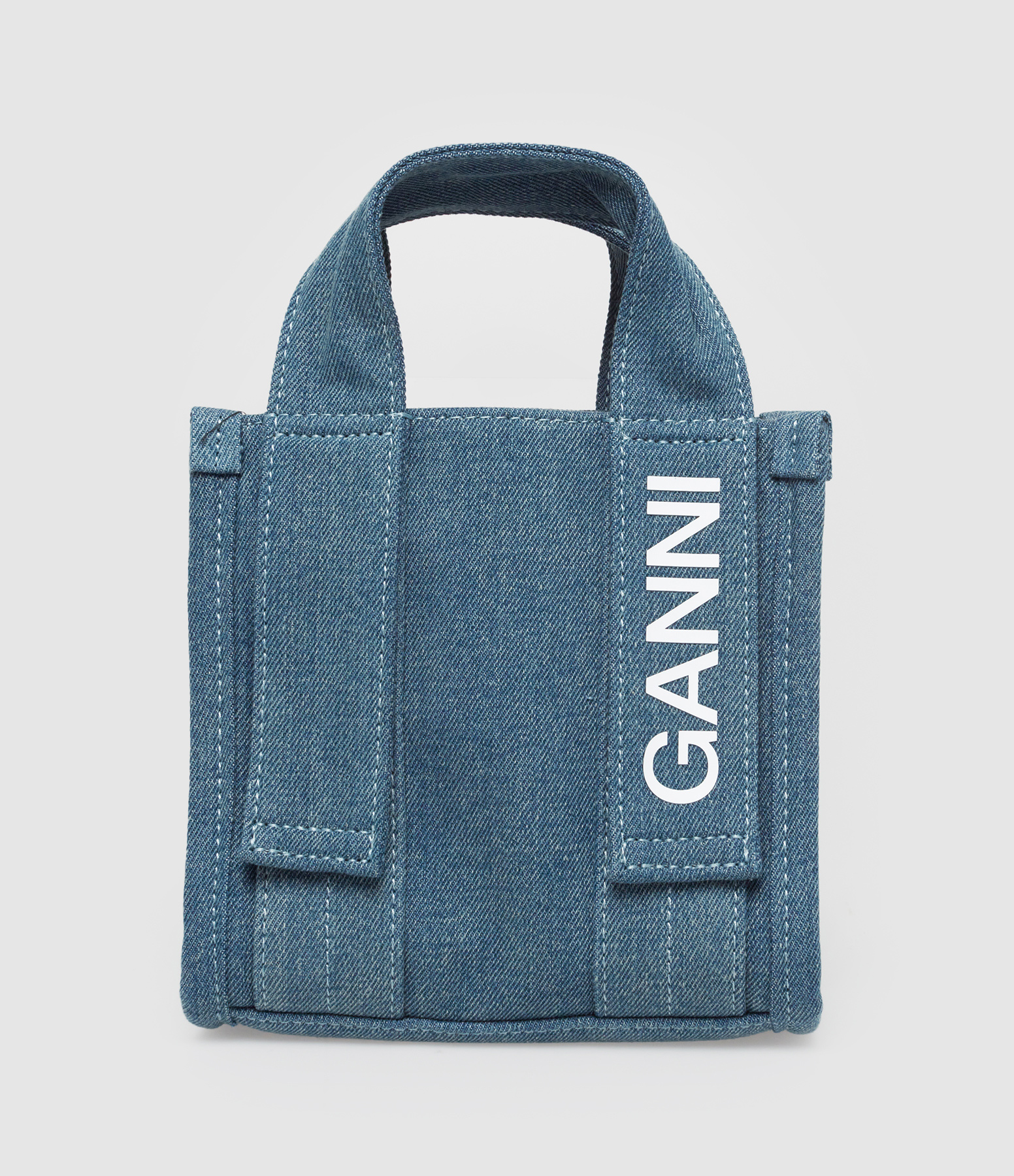 GANNI - Sac à Main Tote Bag Mini Recycled Tech Denim