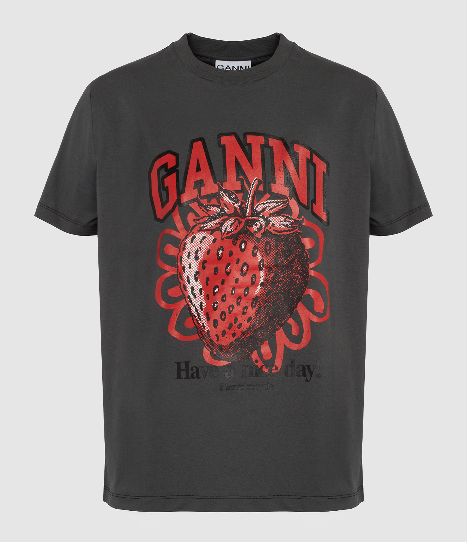 GANNI - Tee-Shirt Relaxed Noir