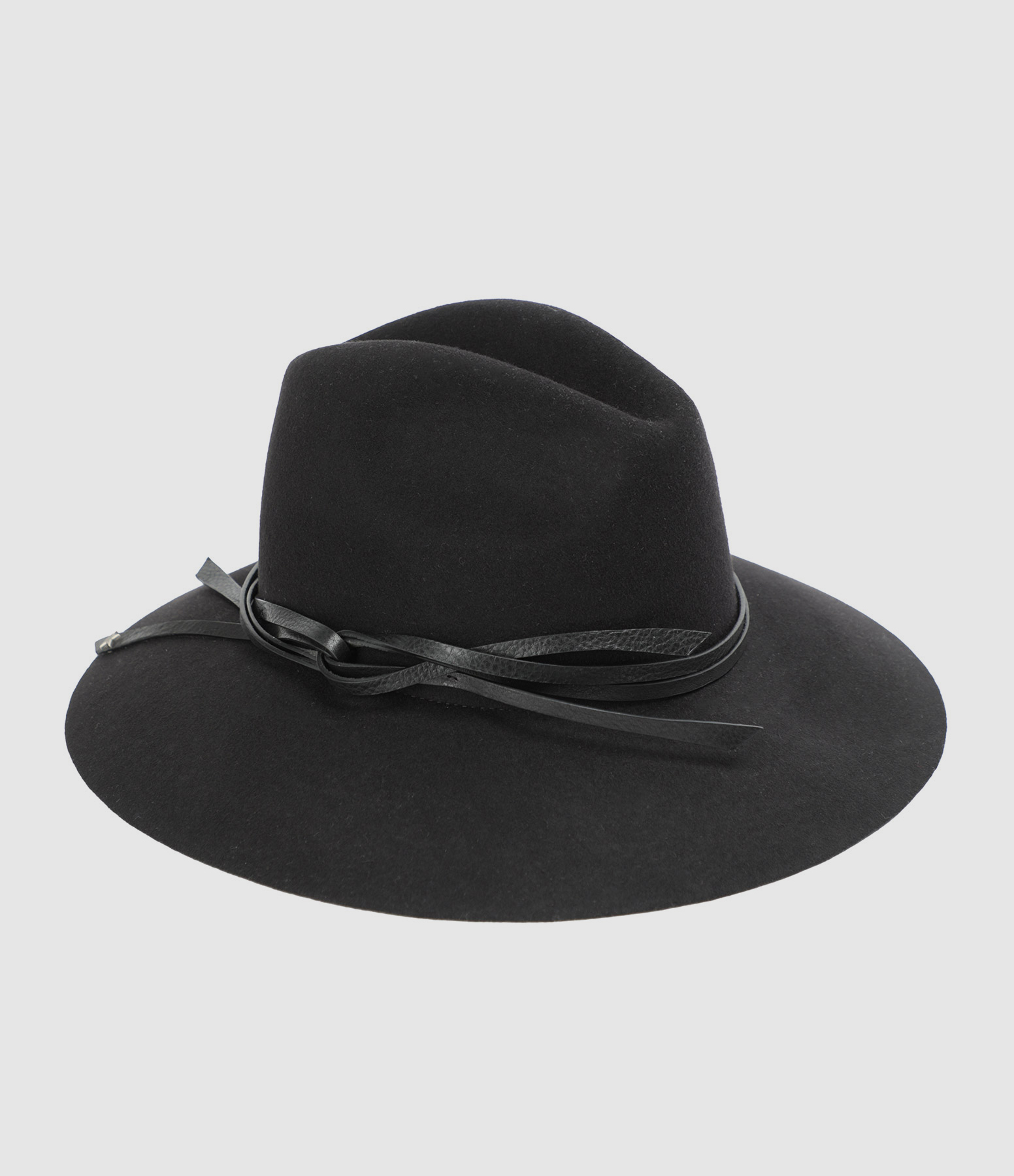 GOLDEN GOOSE - Chapeau Fedora Laine Noir