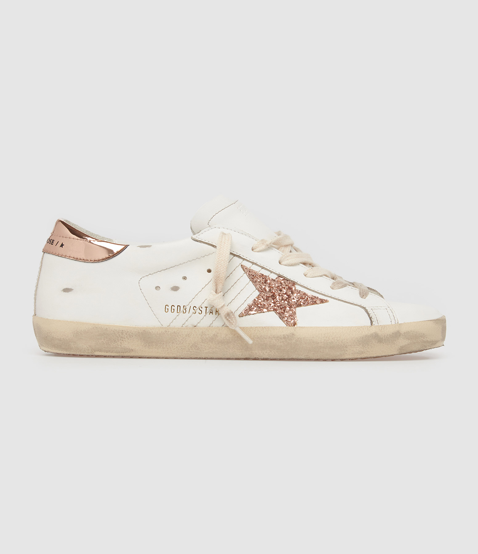 GOLDEN GOOSE - Baskets Superstar Blanc Rose