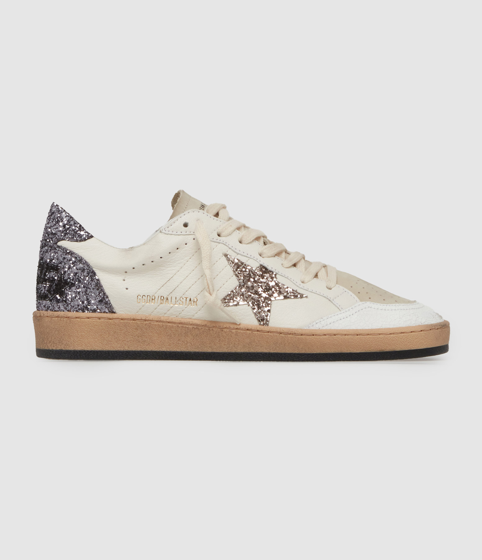 GOLDEN GOOSE - Baskets Ballstar Blanc Anthracite