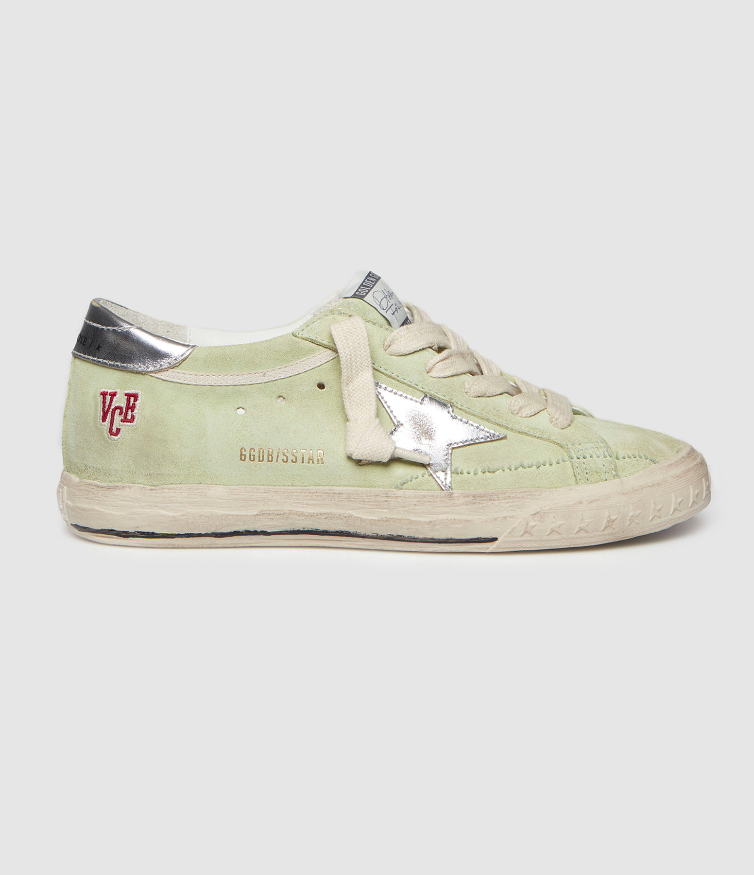 GOLDEN GOOSE - Baskets Man Super-Star Green/Silver