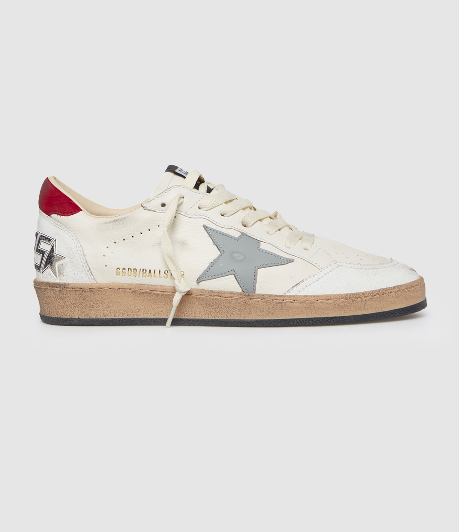 GOLDEN GOOSE - Baskets Ball Star White Silver Blue Red