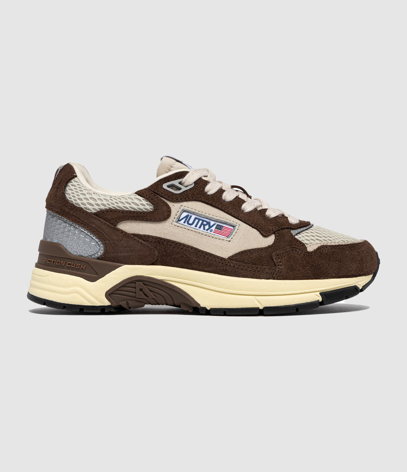 AUTRY - Baskets Hyperway Low Suebic Mesh Brn Silver