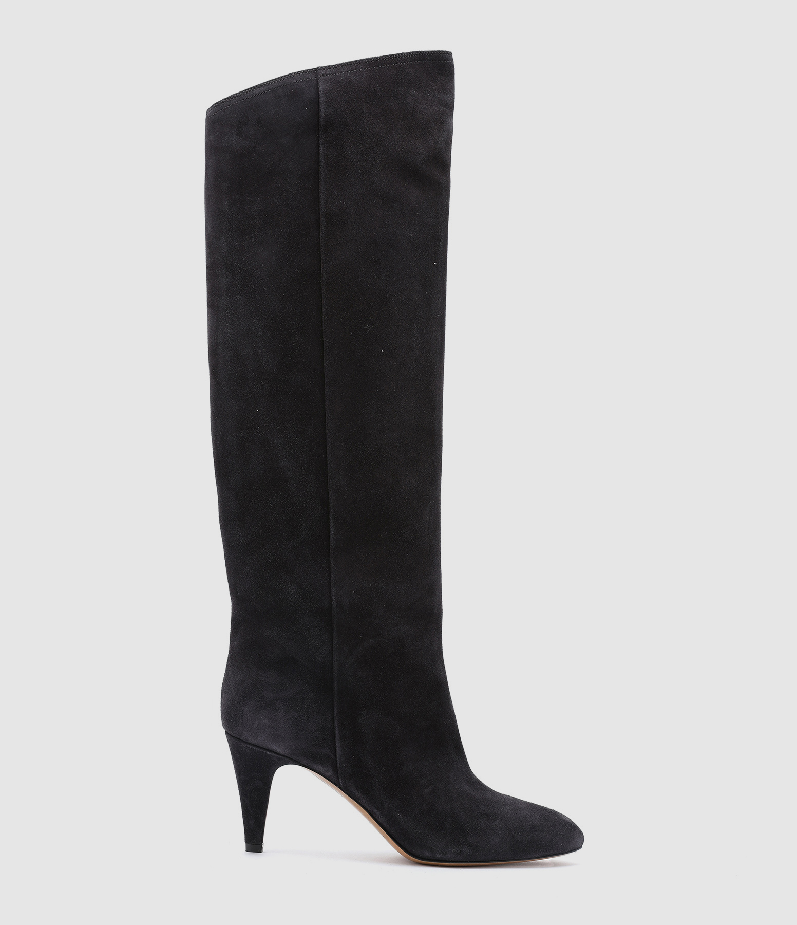 ISABEL MARANT - Bottes Lispa Cuir de Veau Noir Délavé