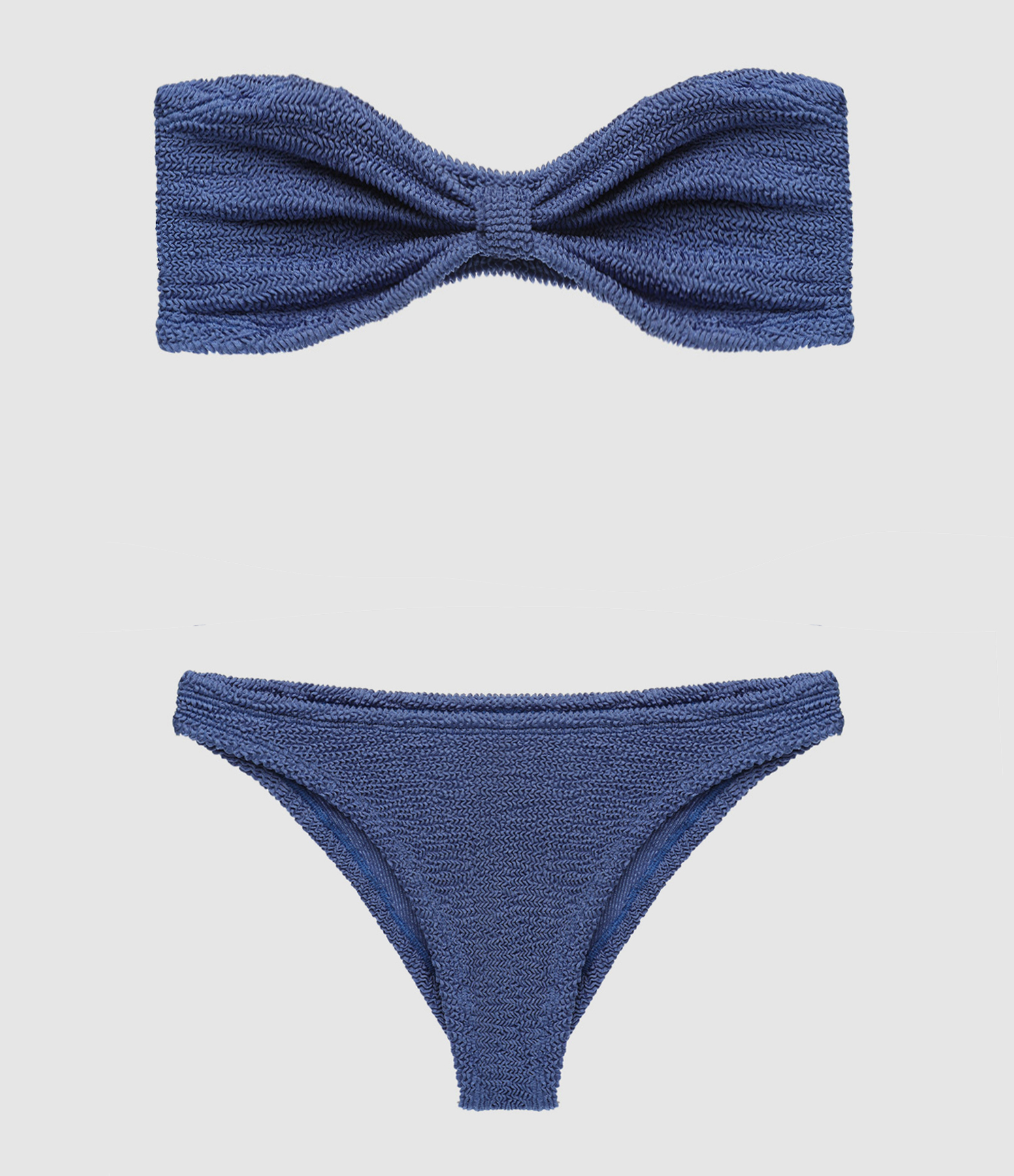 HUNZA G - Bikini Jean Métallique Bleu