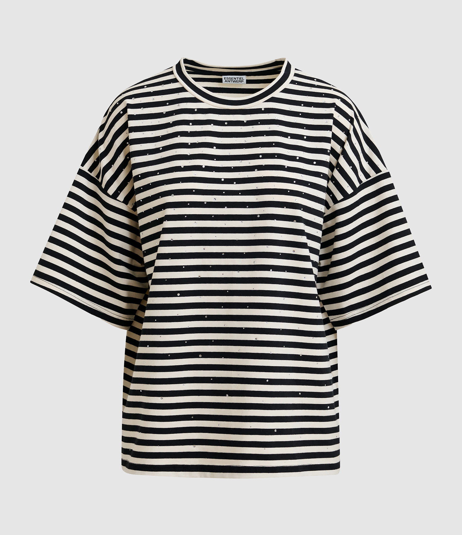 ESSENTIEL ANTWERP - Tee Shirts Joste Blanc Noir