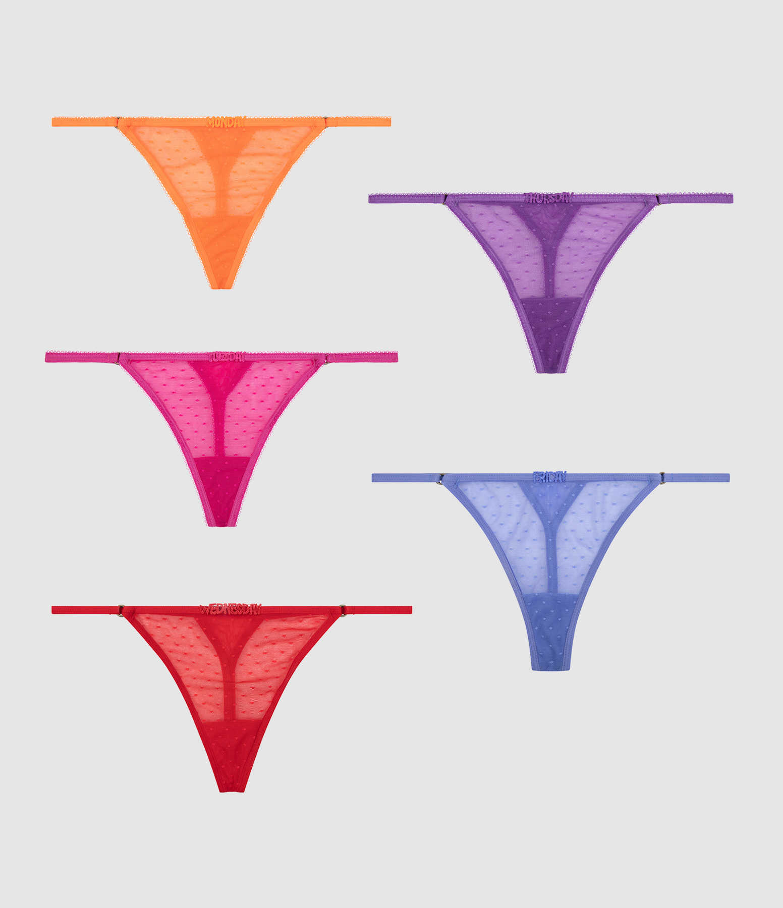 LOVE STORIES - String Carole Weekday 5-pack Multicolore