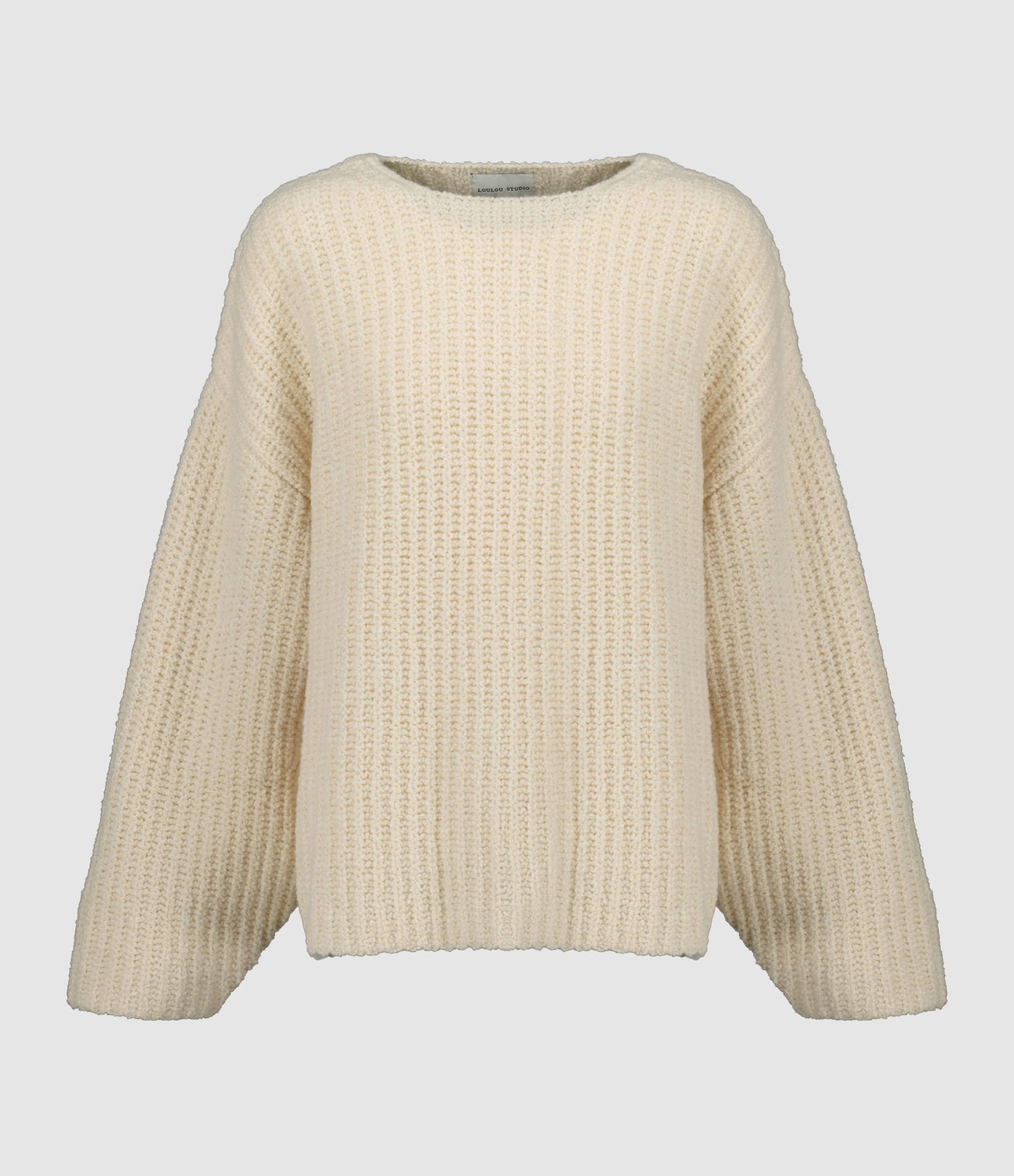LOULOU STUDIO - Pull Col Rond Lola Ecru