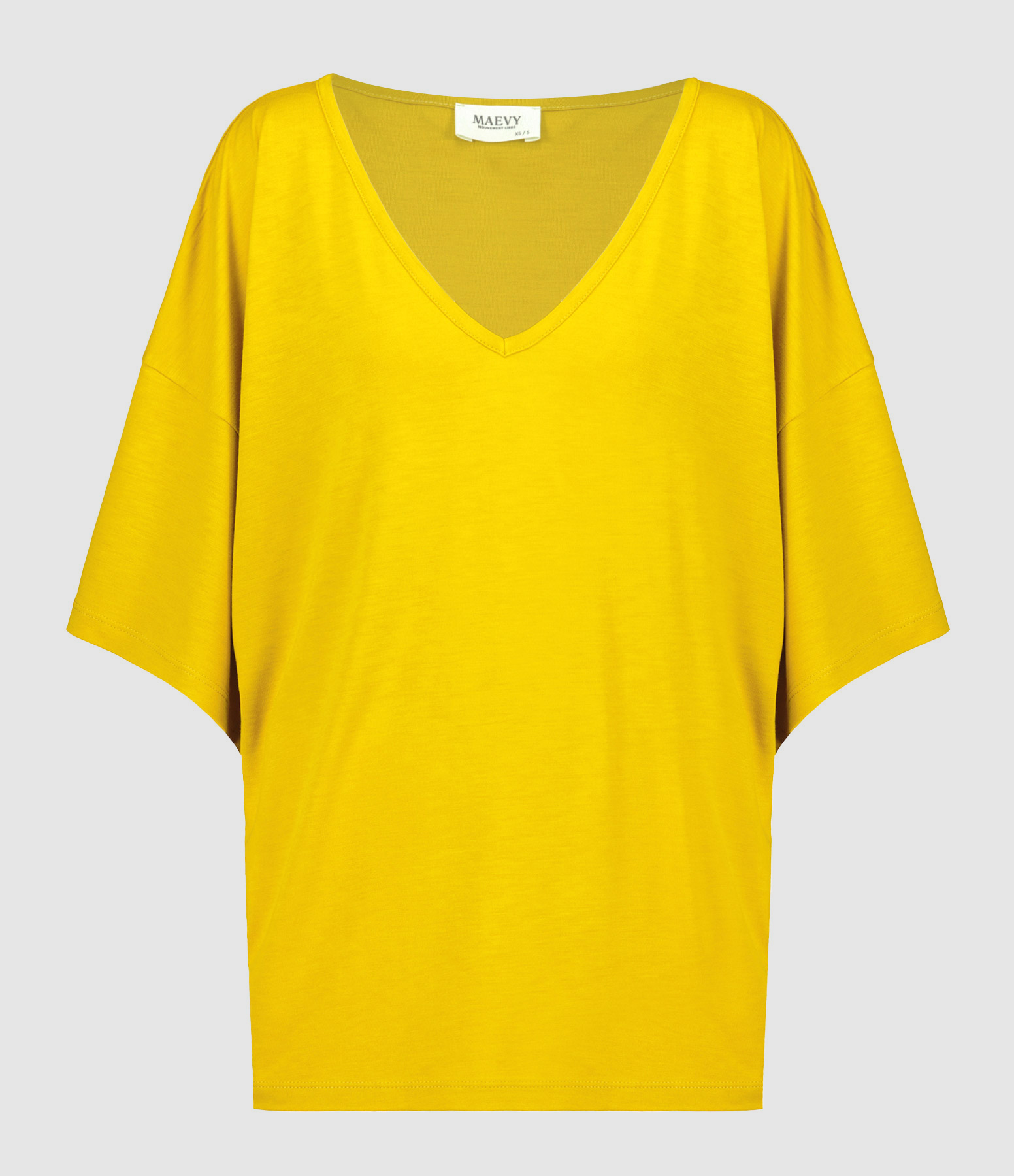MAEVY MOUVEMENT LIBRE - Top Col V Marie Bambou Tournesol