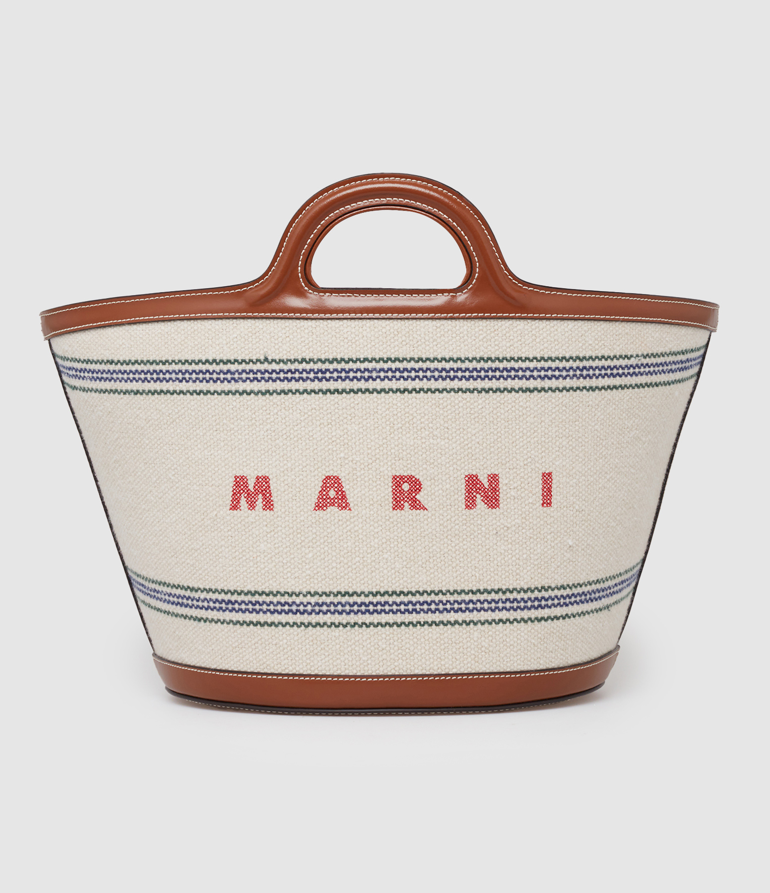MARNI - Sac Tropicalia Small Natural Moka
