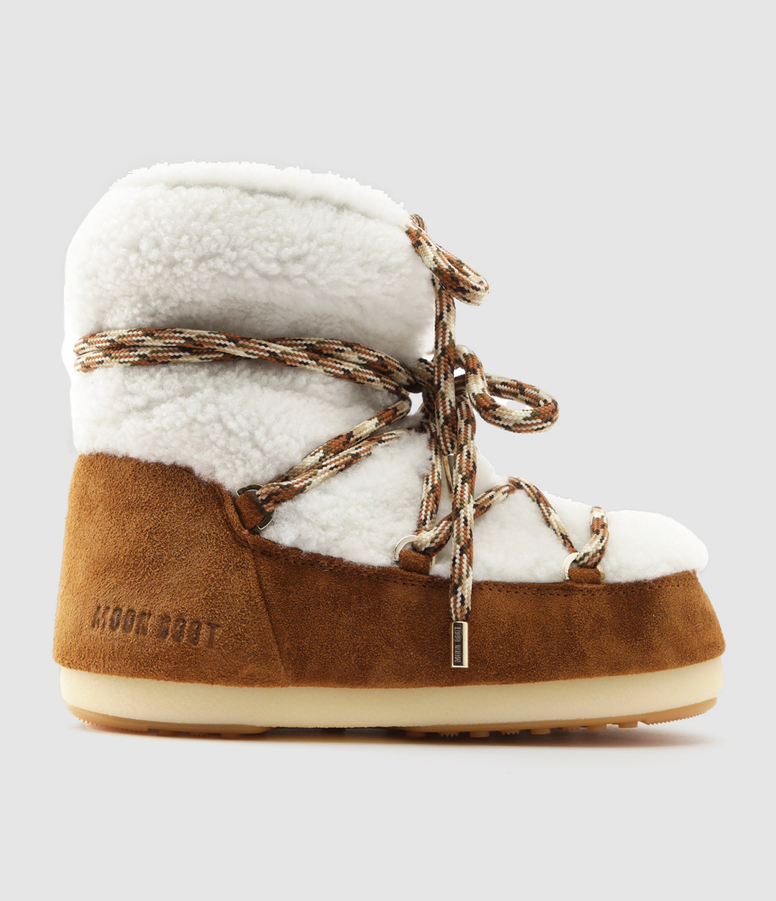 MOON BOOT - Moon Boot Light Low Shearling Whisky Off White