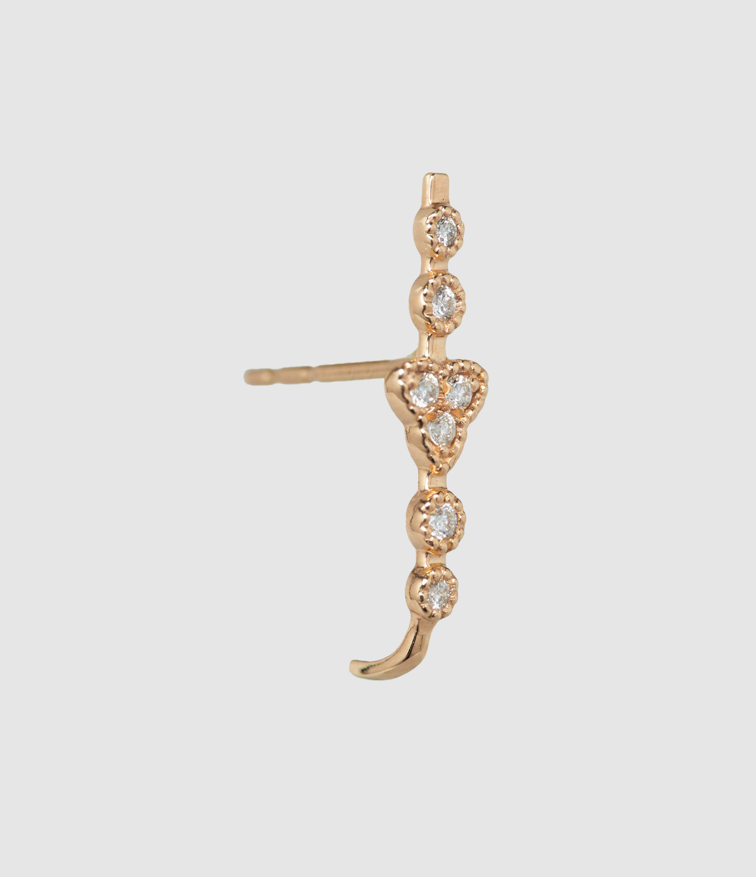MON PRECIEUX GEM - Boucle d'oreille Barre Or Jaune et Diamant Doré ...