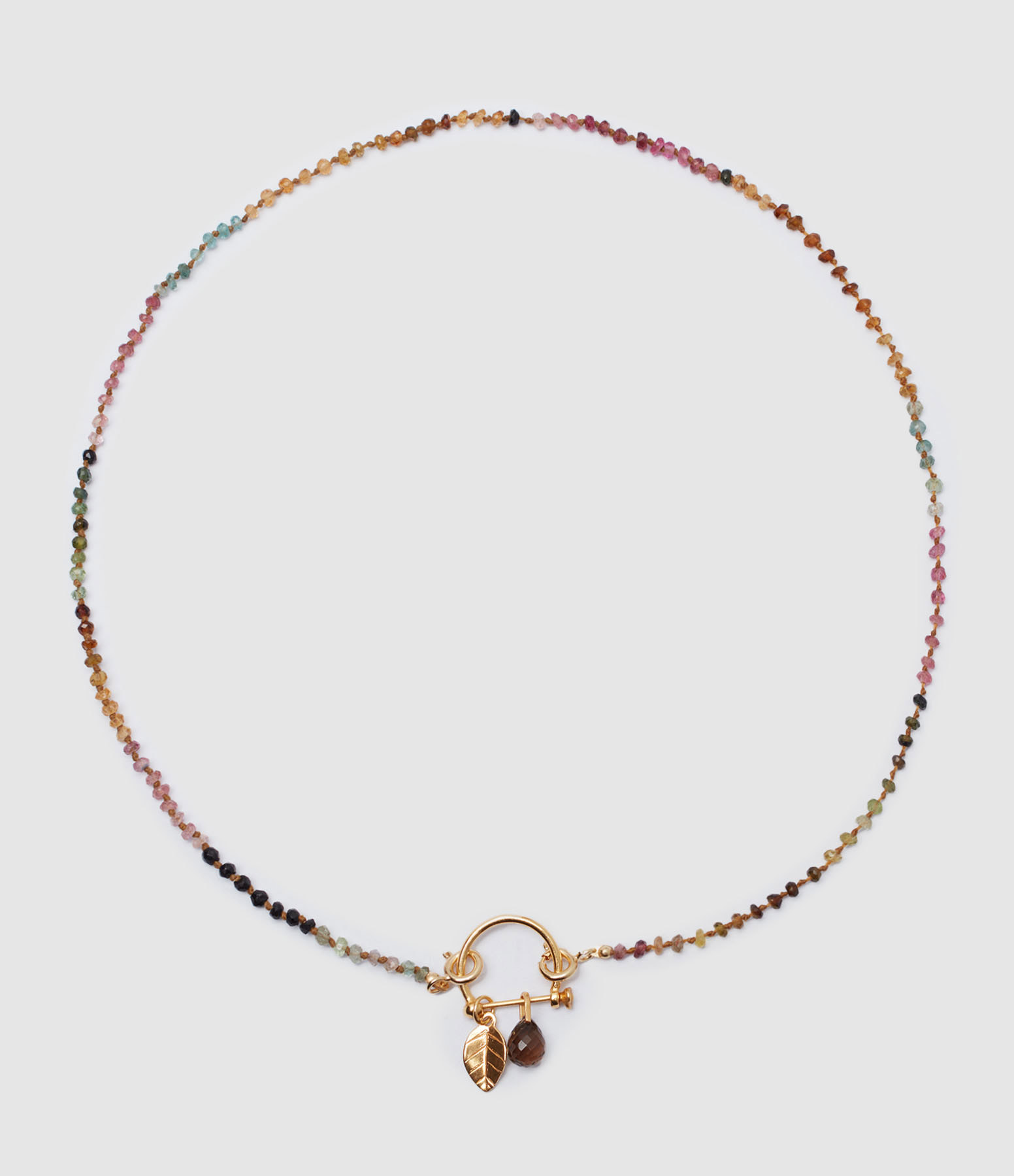 MON PRECIEUX GEM - Collier Candies Tourmaline et Loquet Quartz Fumé Multi