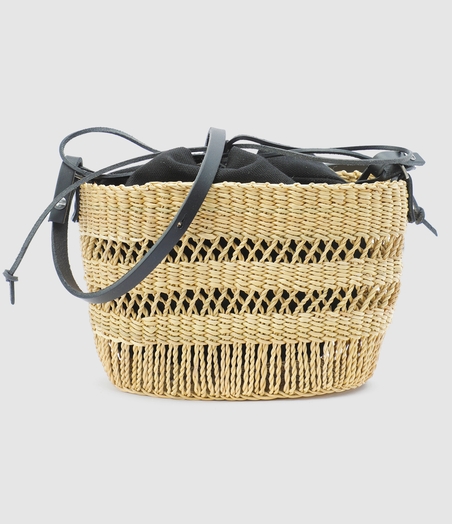 MUUN - Panier Mini Minette Naturel Noir