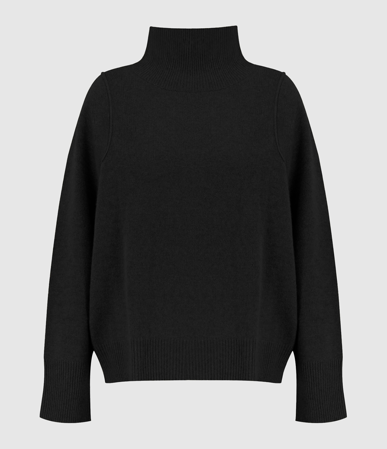 Col Roule Cachemire Noir