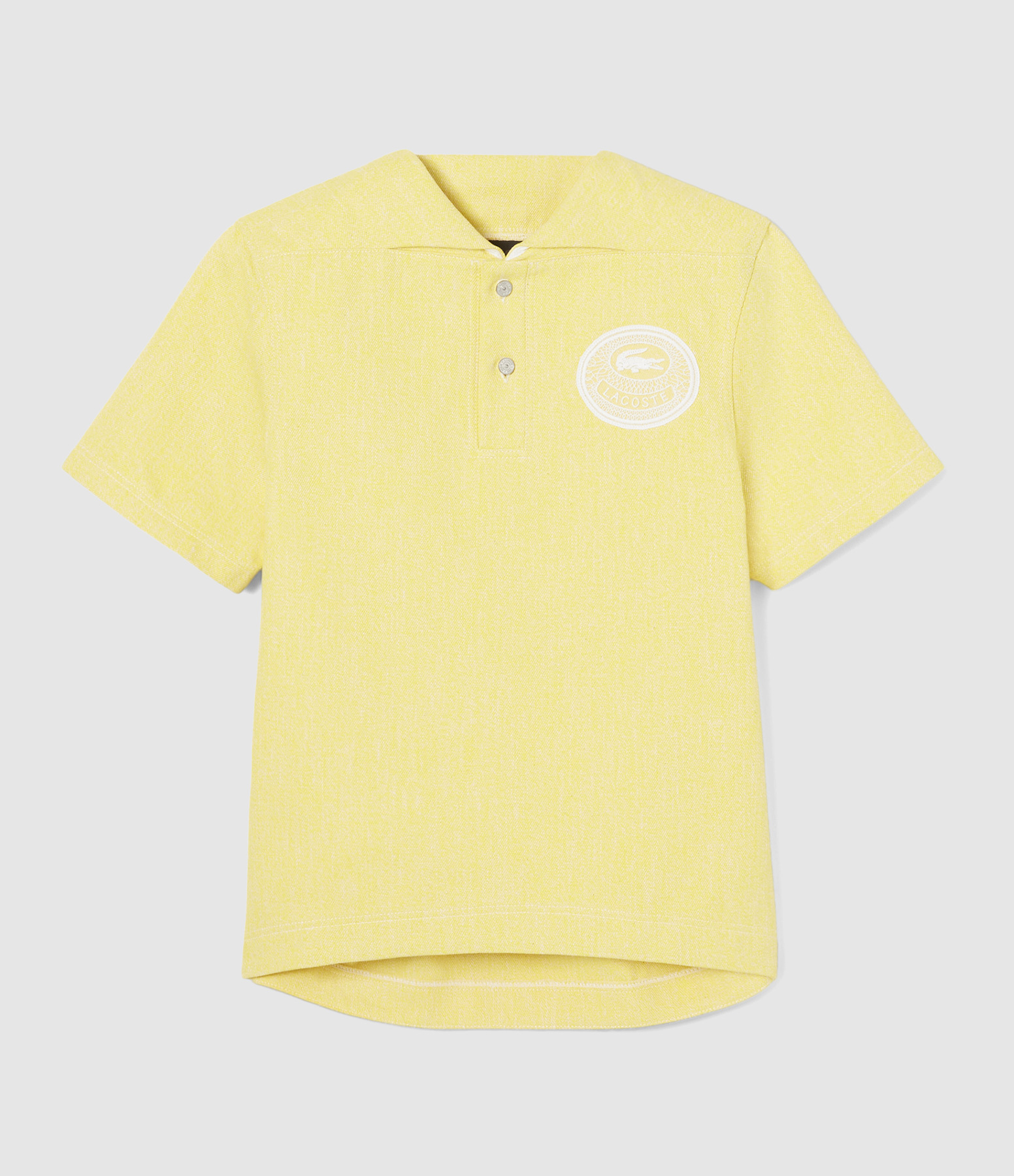 LACOSTE - Polo Ananas Blanc Collection Défilé SS25