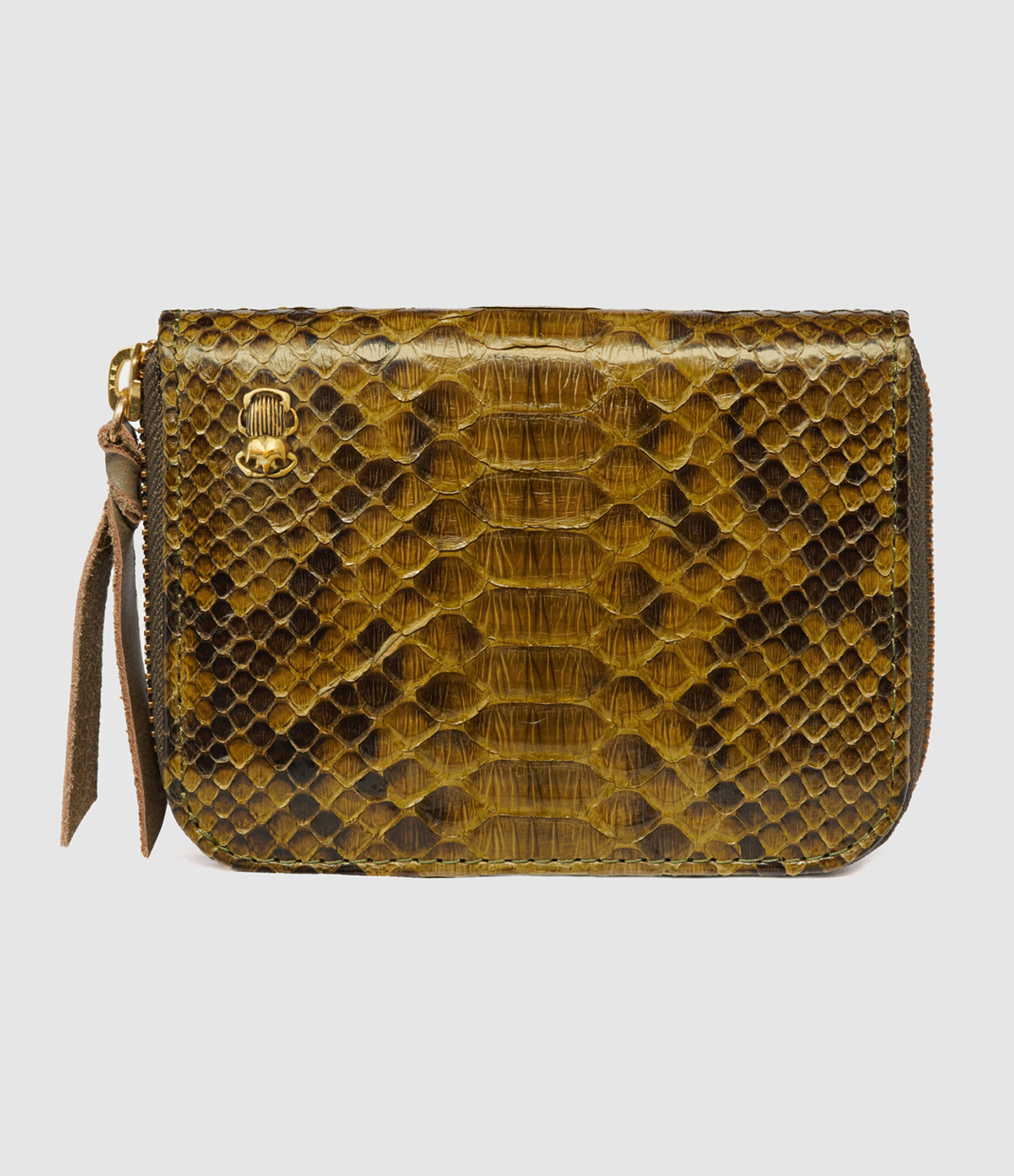 CLARIS - Portefeuille Mini Bob Python Kaki
