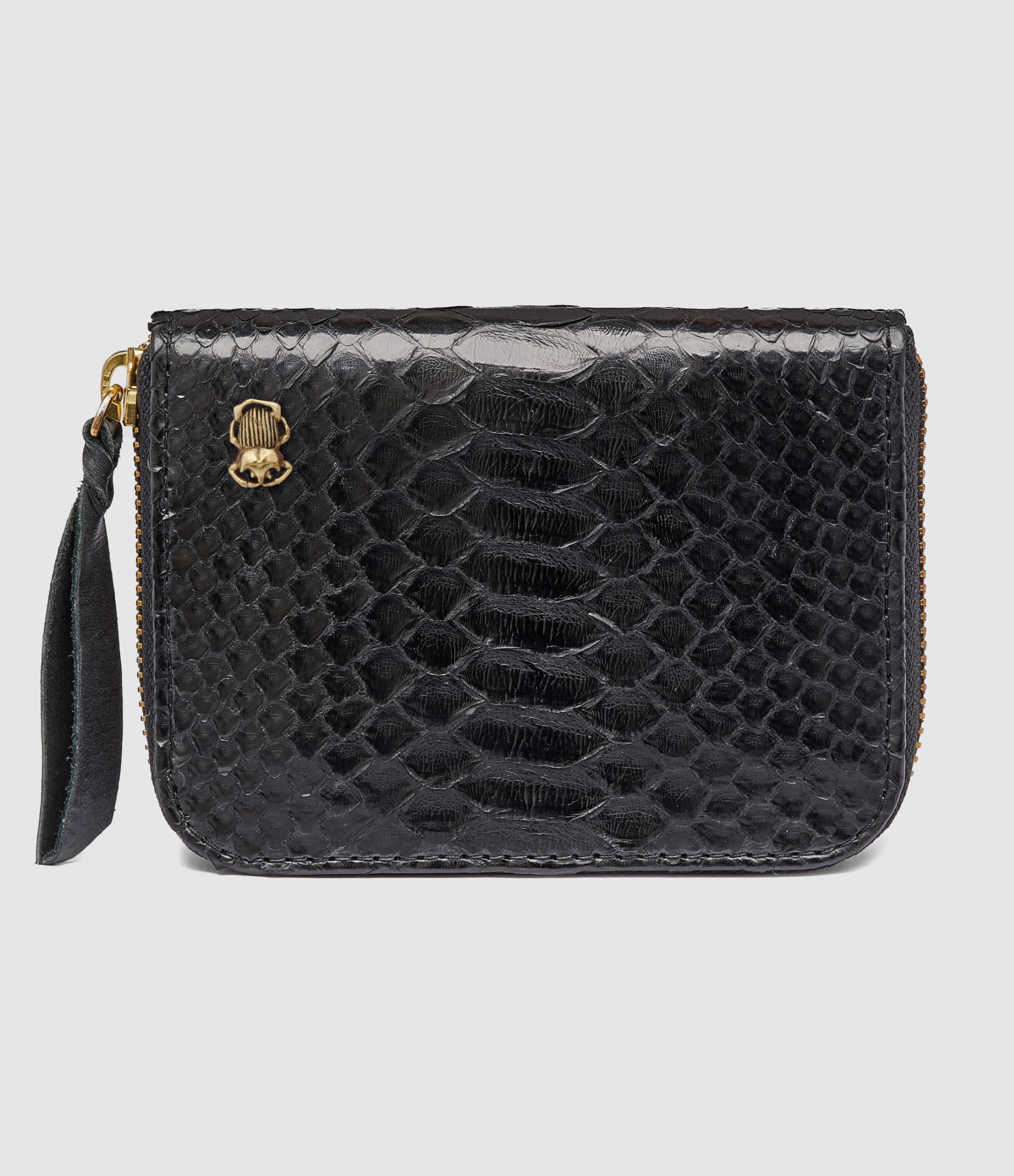 CLARIS VIROT - Portefeuille Mini Bob Python Noir