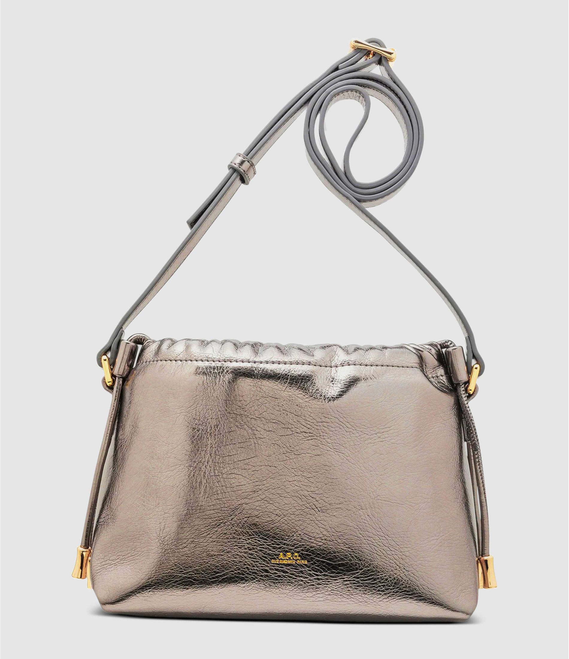A.P.C. - Sac A Main Ninon Mini Argent Fonce