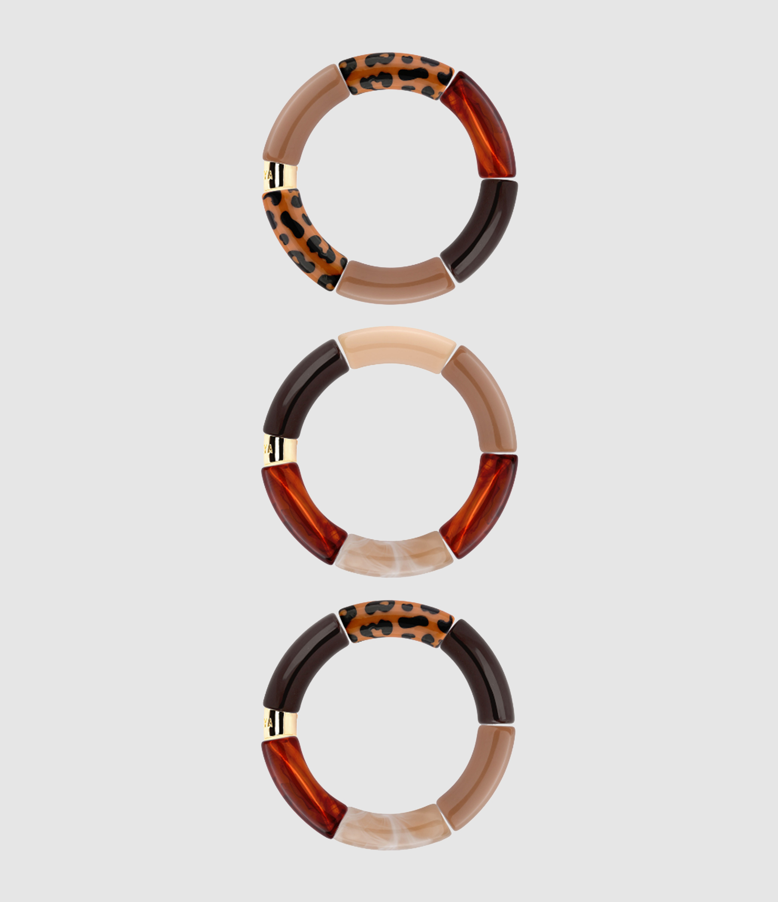 PARABAYA - Bracelets Trio Puma Lépoard