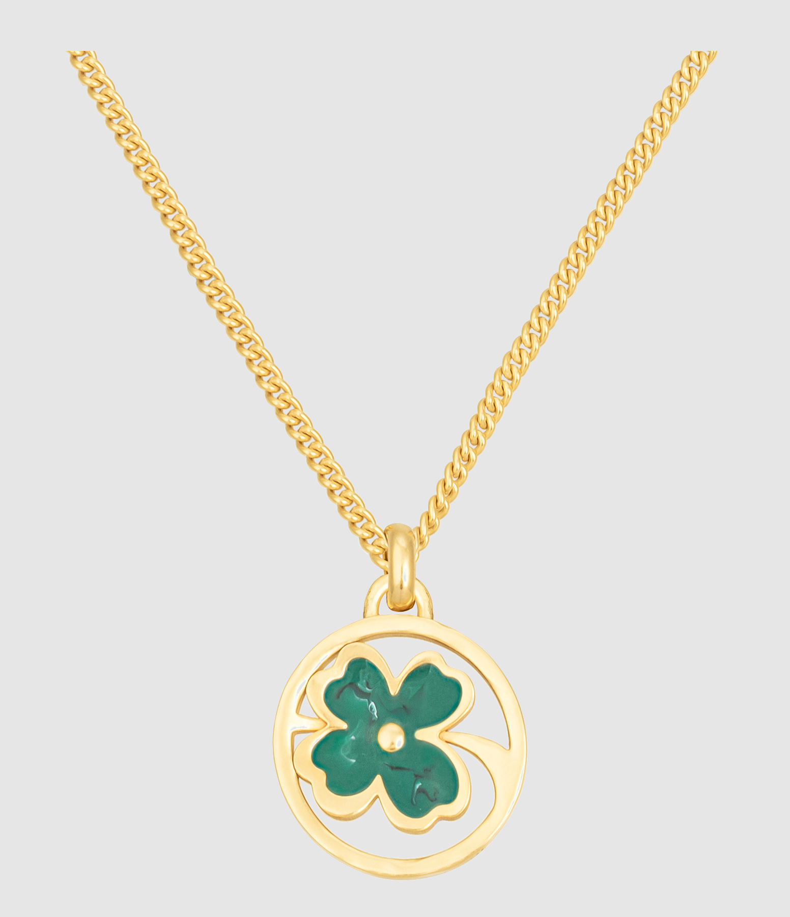 SONIA RYKIEL - Collier Médaille Fleurs Golden Medals Doré