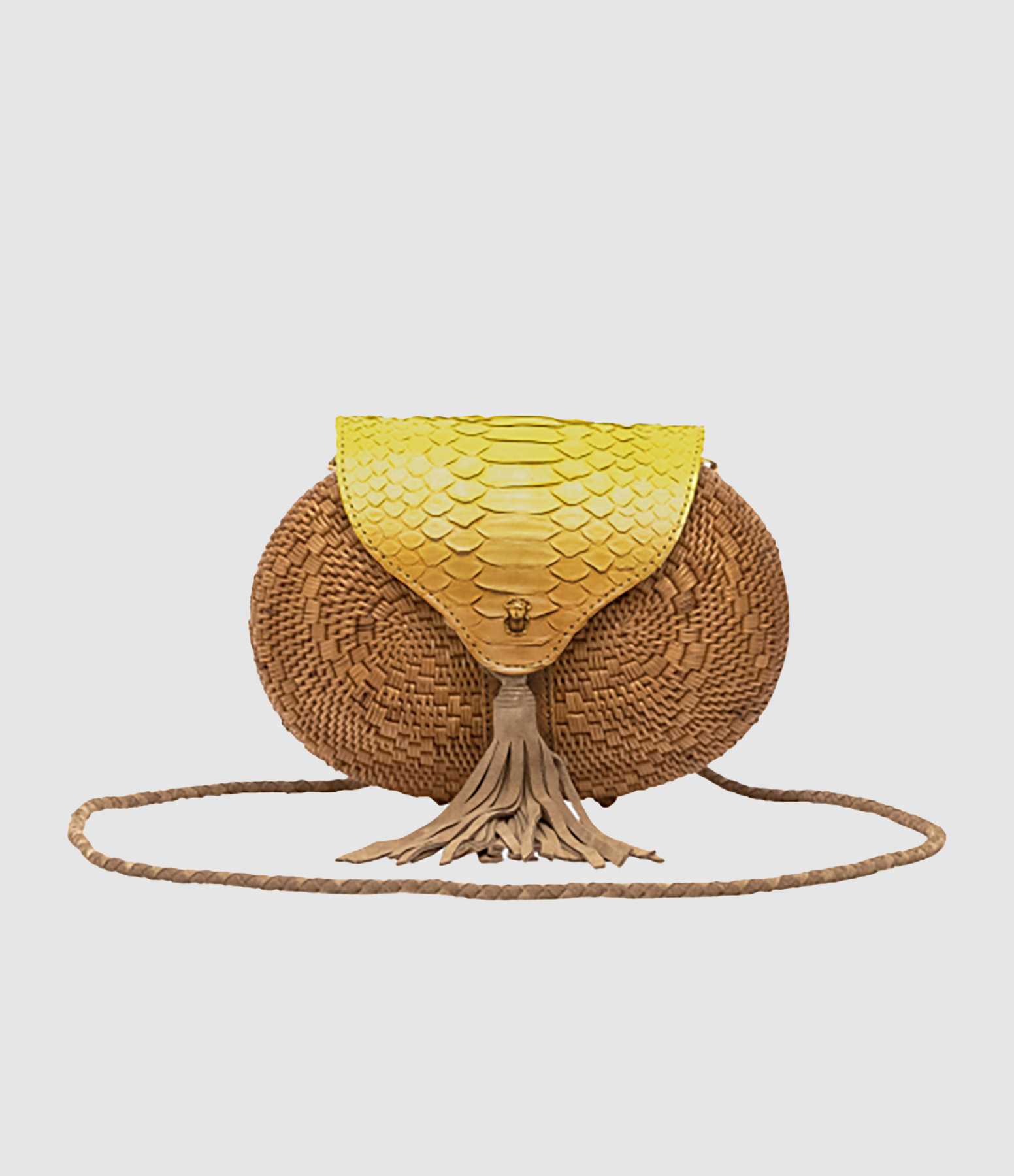 CLARIS VIROT - Sac Chiara Python Jaune Mais