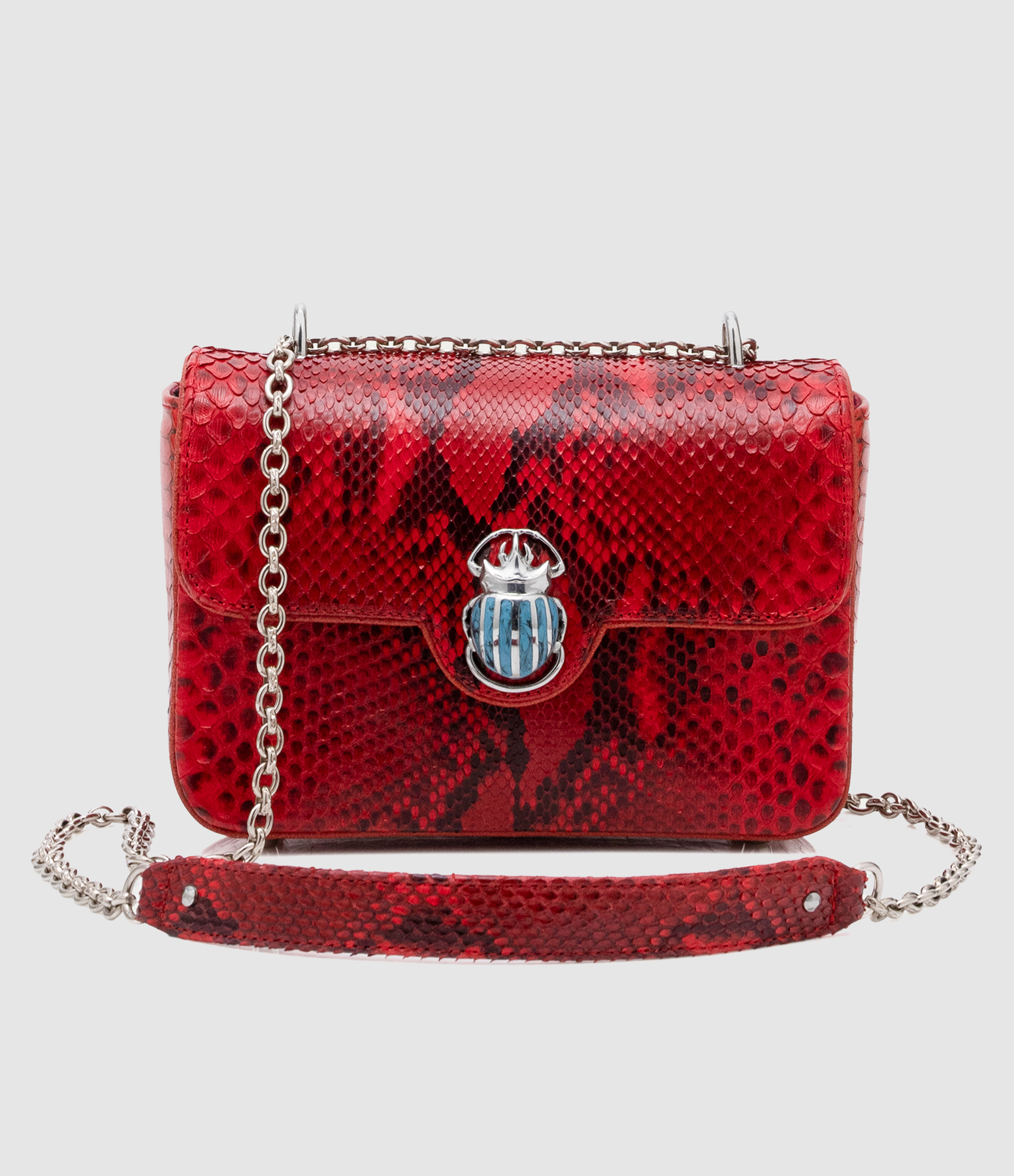 CLARIS VIROT - Sac Python Ava Medium Rubis